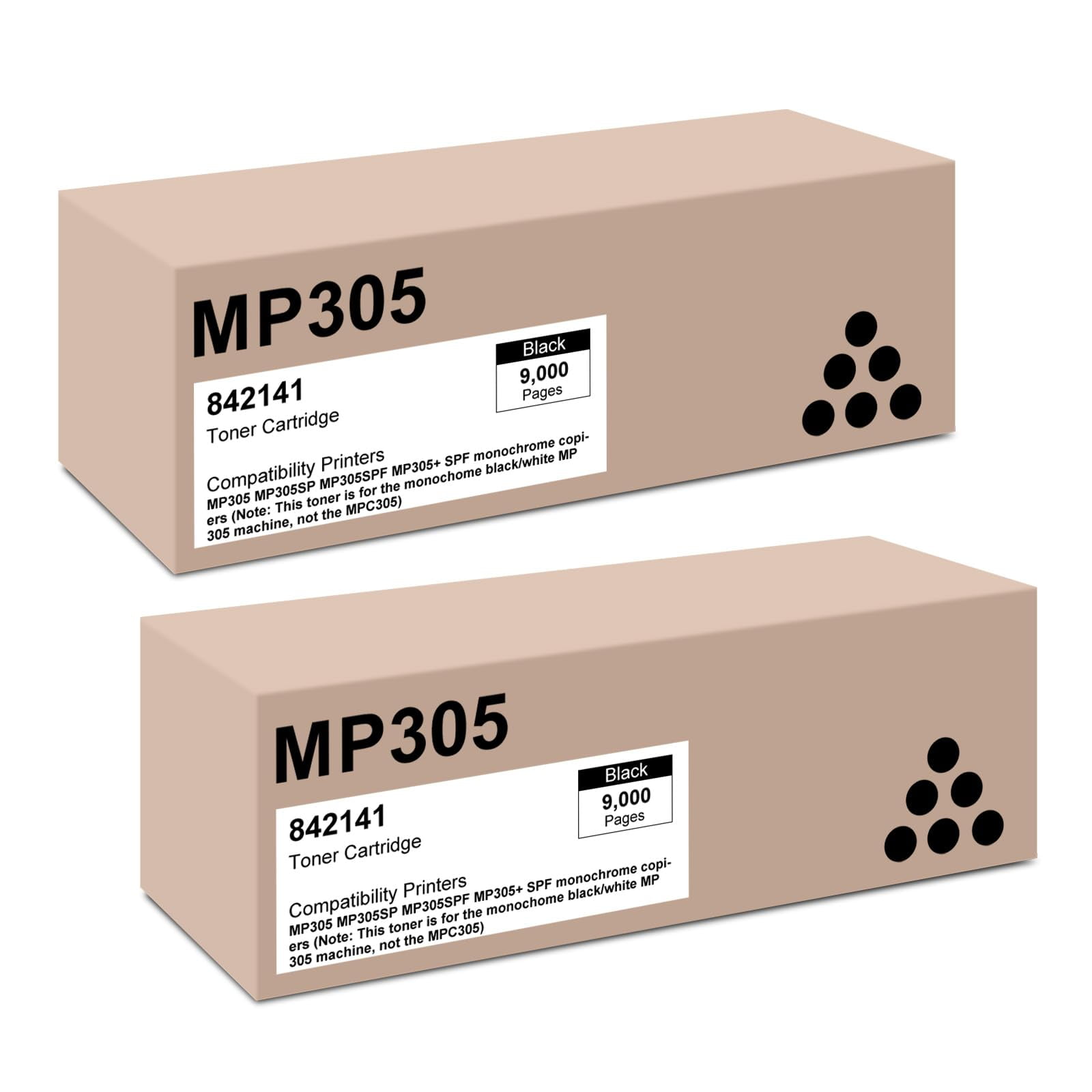 MP 305 Toner Cartridge Black MP305 842141 Compatible Ricoh Savin Lanier ...
