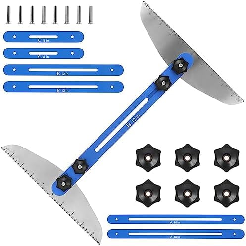 MP Stair Tread Template Tool 11-60 Inch Metal Measuring Stair Tool ...