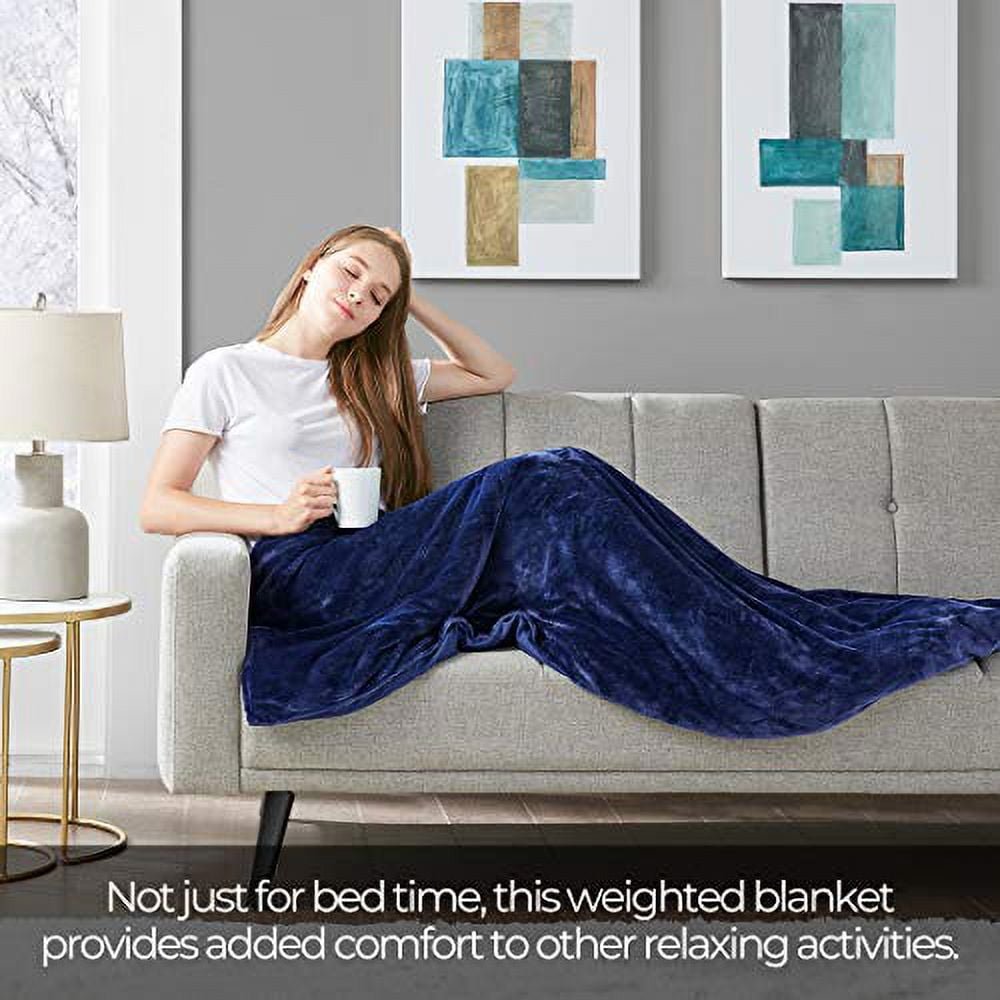 MP2 Glacier 20 Lb Weighted Blanket with Cover with Nano-Ceramic | Reversible Cooling & Warm ...