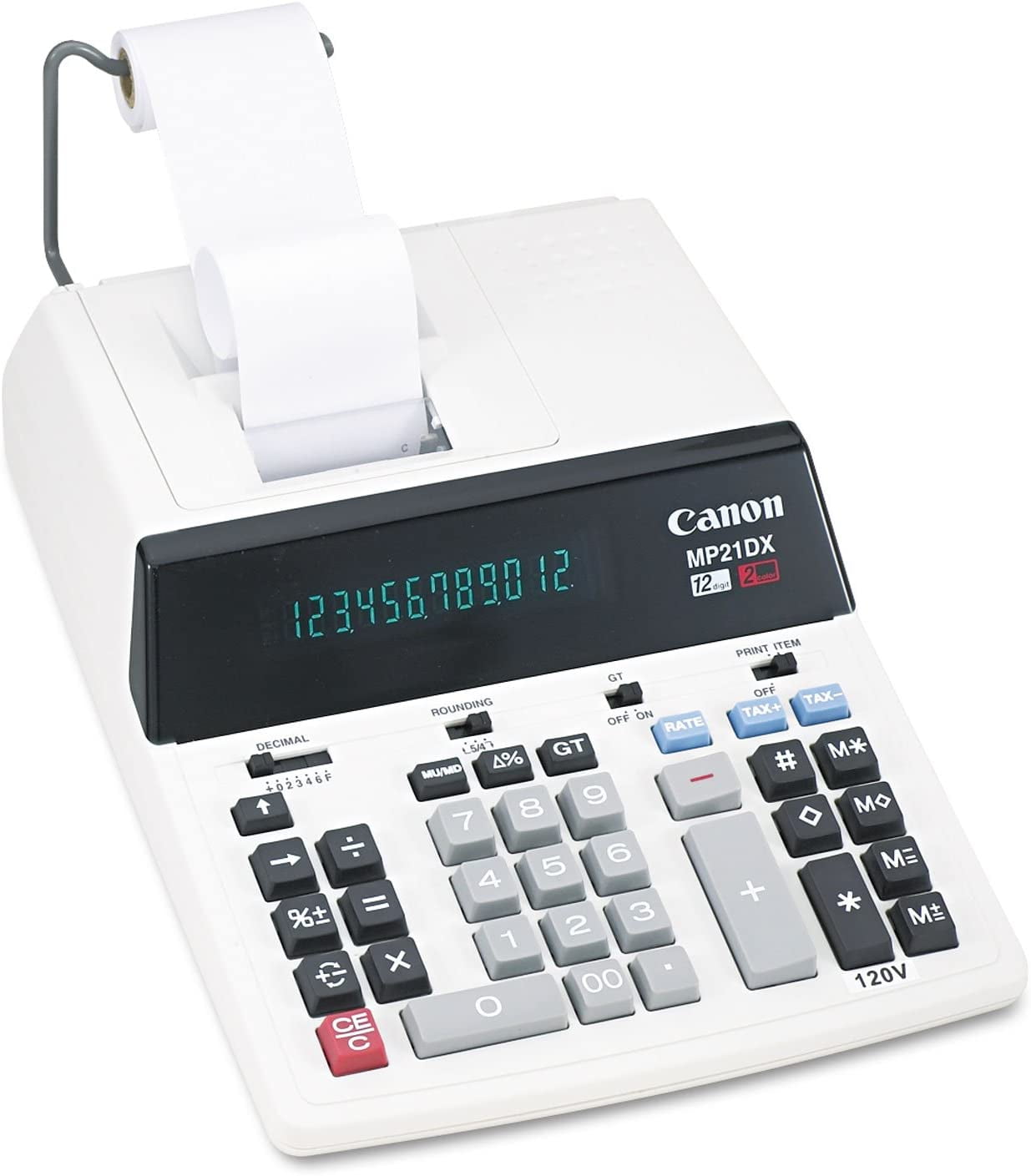 MP21DX Desktop 12-Digit 2-Color Printing Calculator, Black/Red Print ...