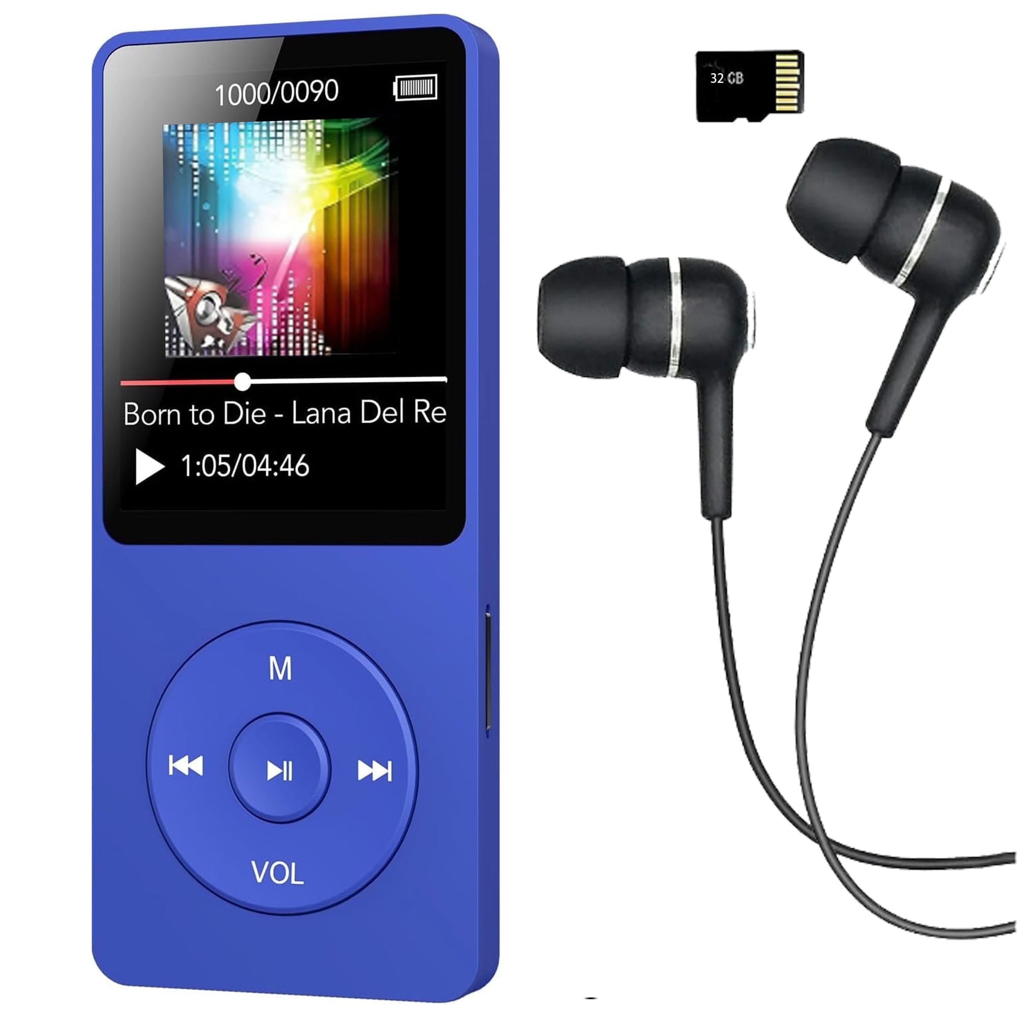 MP3 Player with Bluetooth and 32GB TF Card,HiFi Music Player with Built ...