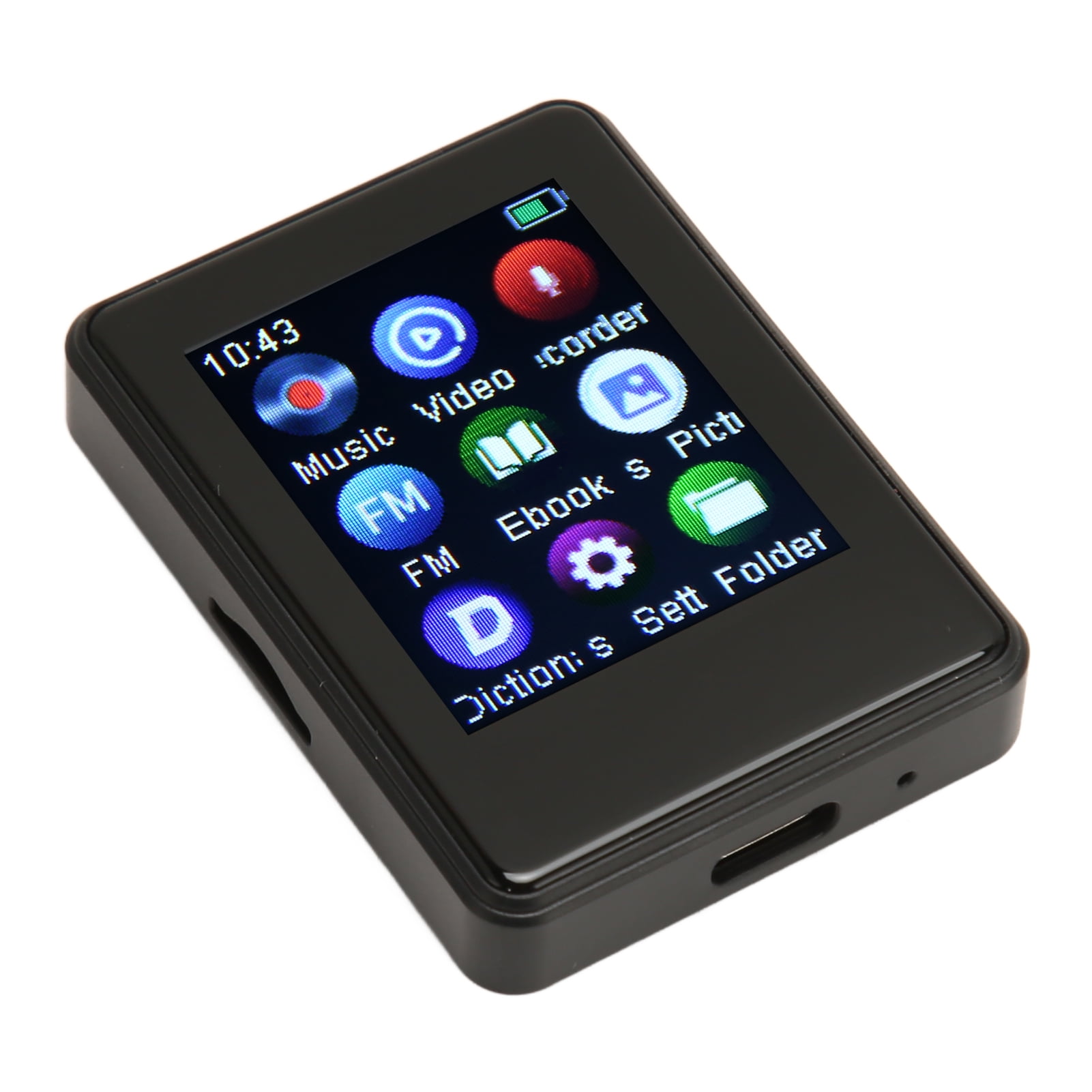 MP3 Player Bluetooth 5.0 HiFi Sound 1.77in Full Touch Screen Music ...