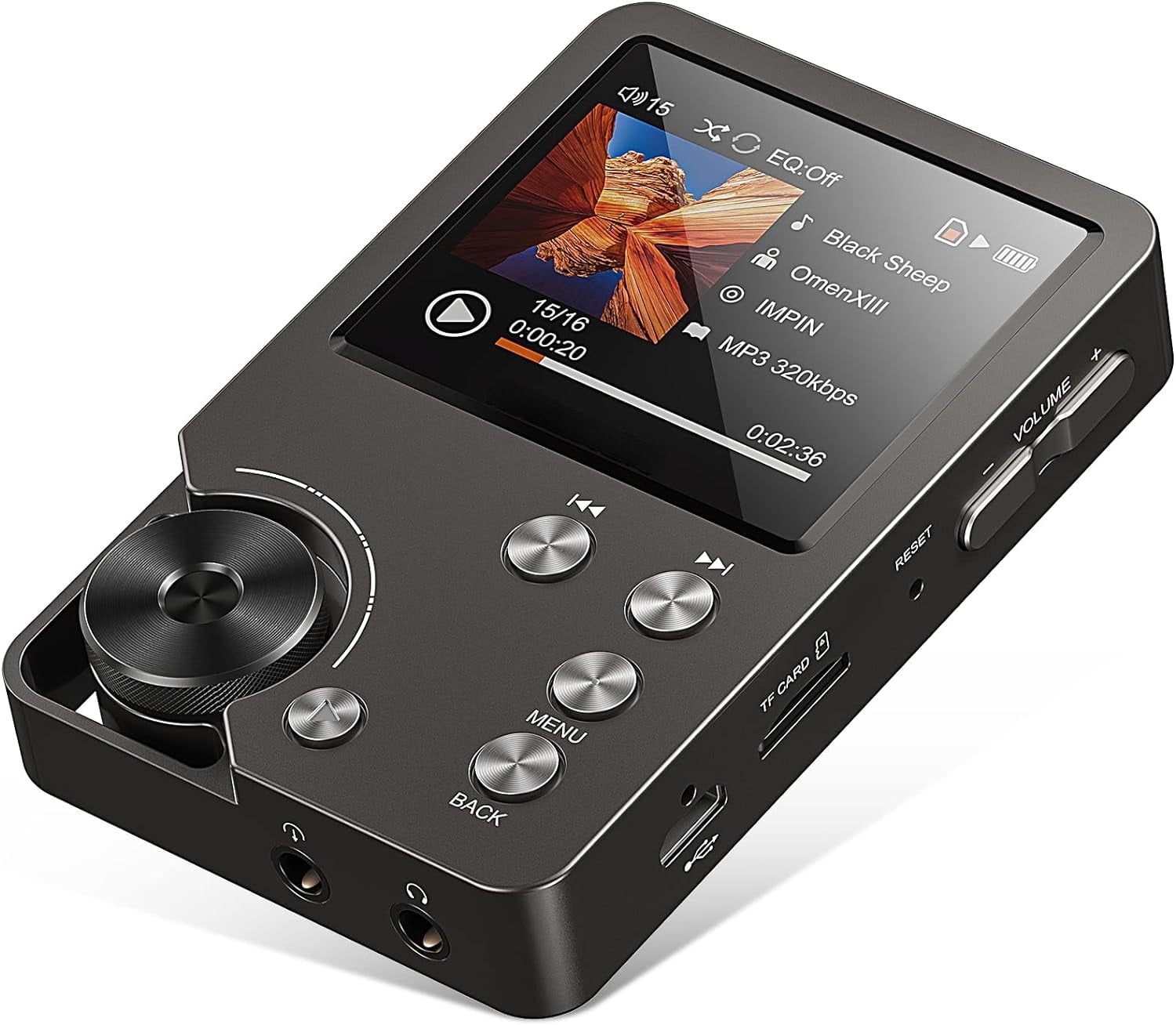 MP3 Player, Lossless DSD High Resolution Portable HiFi Digital Audio Music Player with 64GB ...