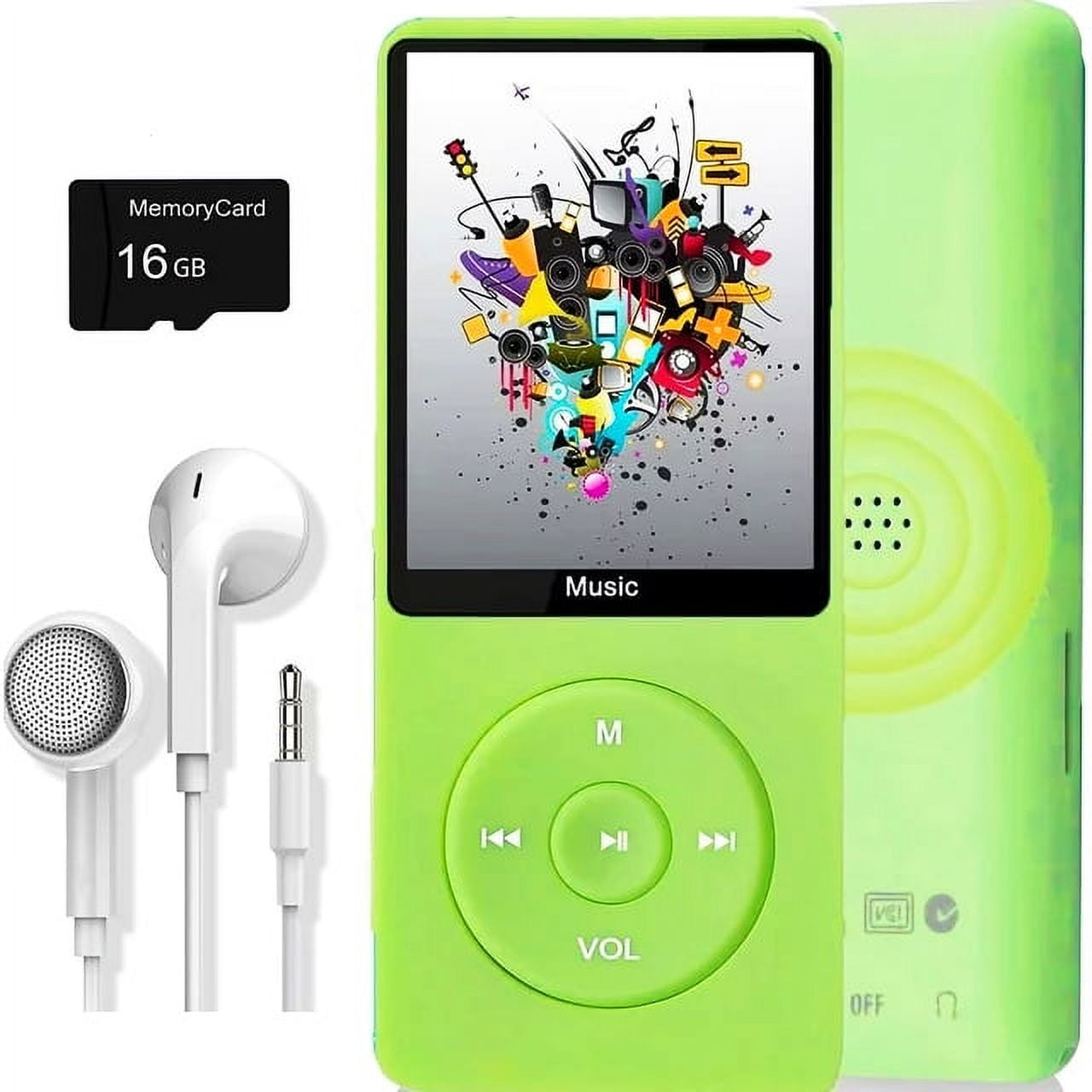 MP3 Player, Music Player with 16GB Micro SD Card, Build-in FM Radio/Video Play/Voice Recorder/E ...