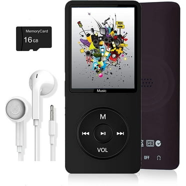 Portable Digital Audio MP3 Player with 16GB Micro SD, FM Radio, Video ...