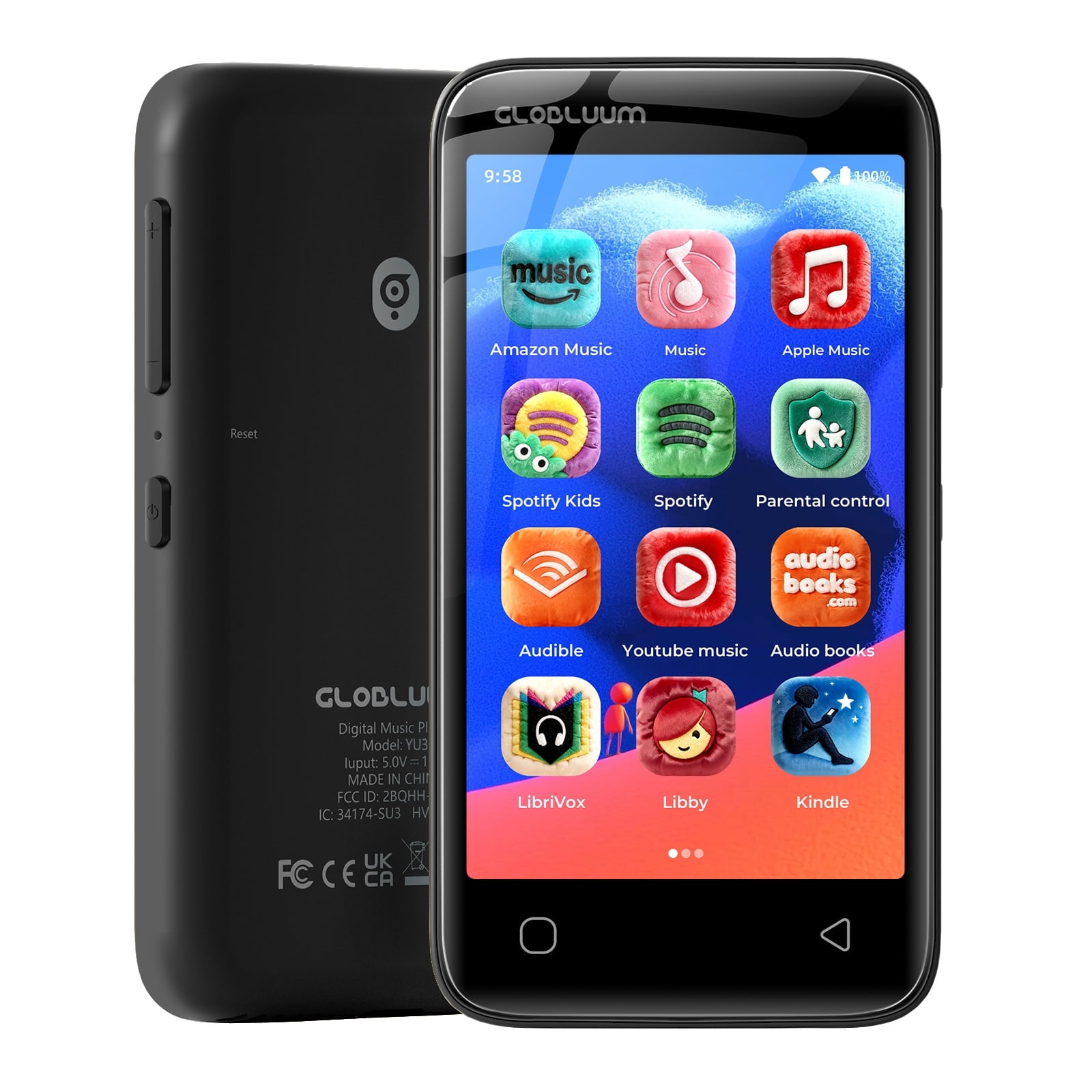 160GB MP3/MP4 Player for Kids with Bluetooth, WiFi, Parental Controls ...