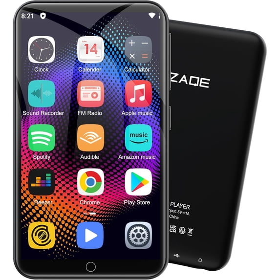 MP3 Player with Bluetooth and WiFi, 80GB Storage& Android OS, 4" Touch ...