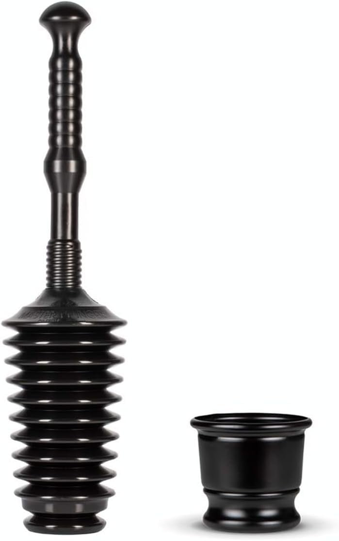 MP500-B3 Heavy Duty Bathroom Toilet Plunger Kit with Short Bucket/Caddy ...