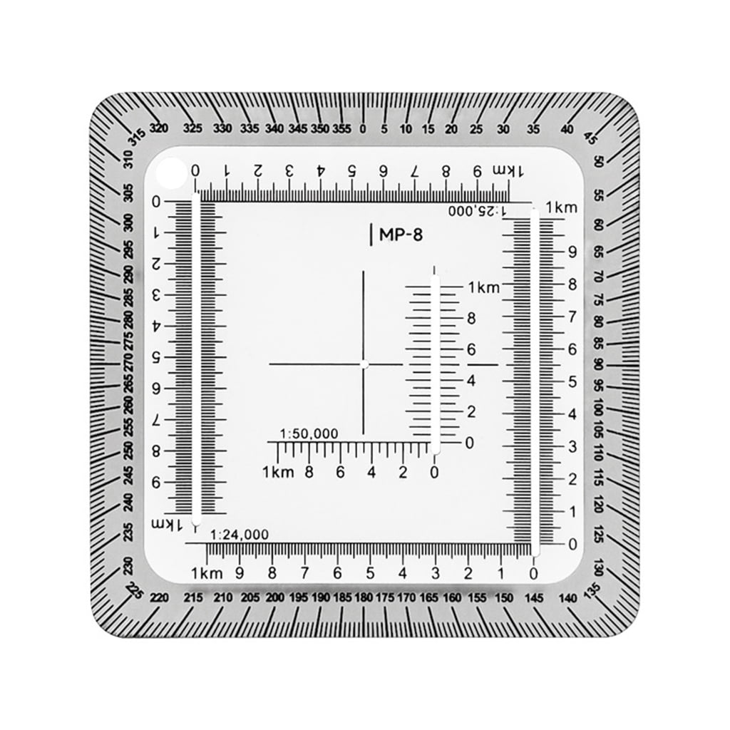 MP8 Protractor Land Navigation Protractor Coordinate Scale Protractor ...