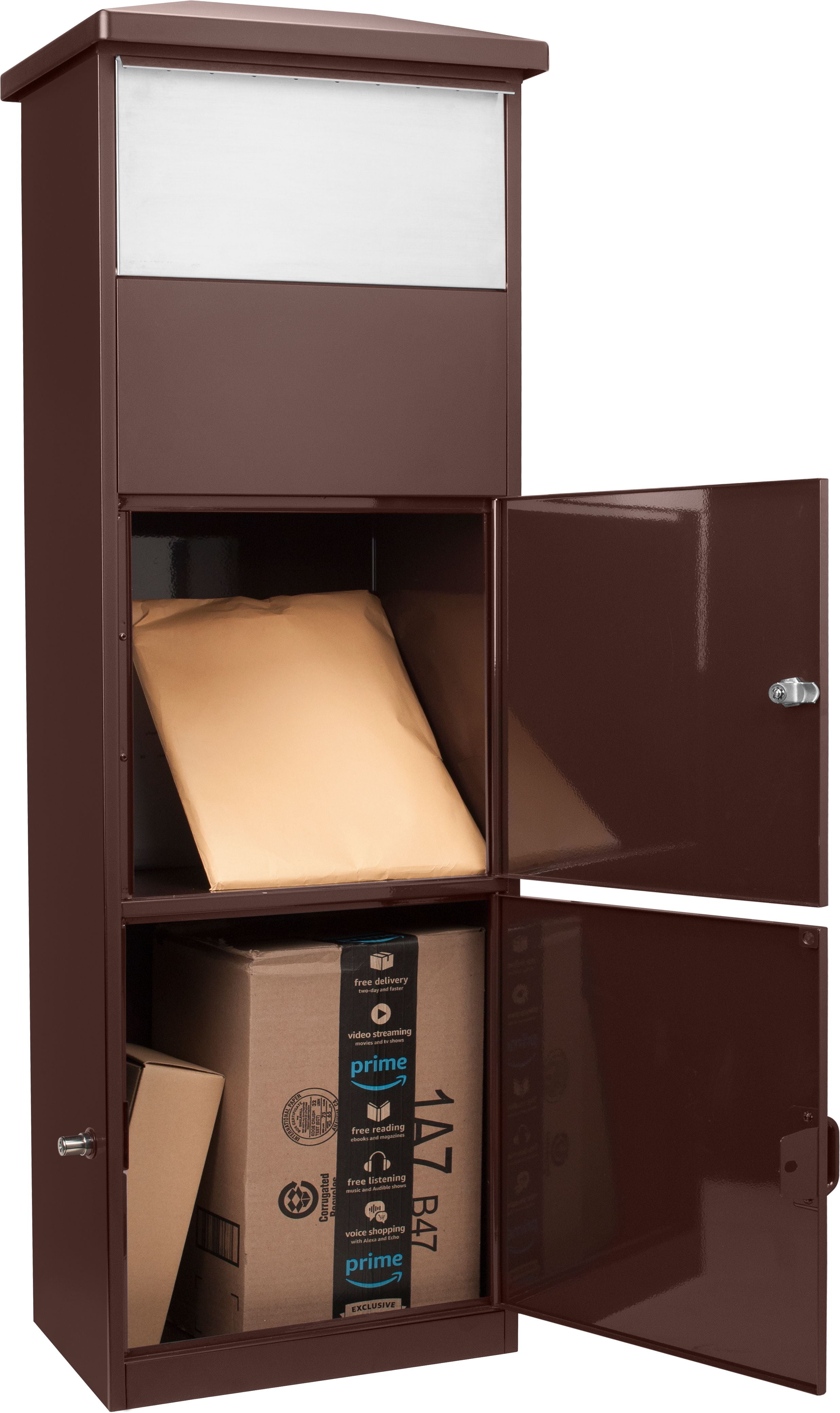 MPB-600 Brown Parcel Box with Package Compartment by Barska - Walmart.com