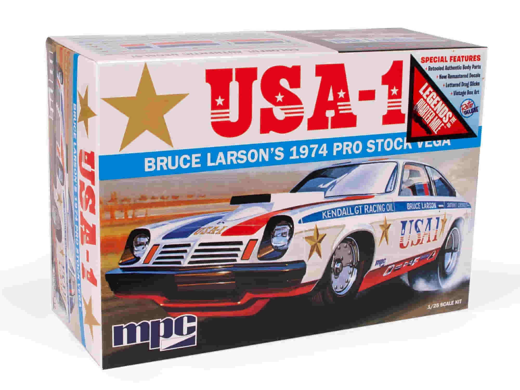 MPC 1/25 Bruce Larson USA-1 Pro Stock Vega MPC828 Plastics Car/Truck 1/ ...