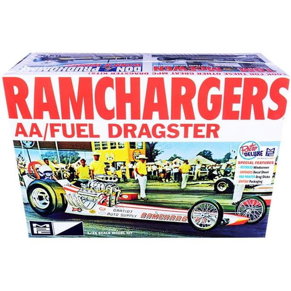 MPC Ramchargers AA-Fuel Dragster Skill 2 Model Kit 1 by 25 Scale Model ...