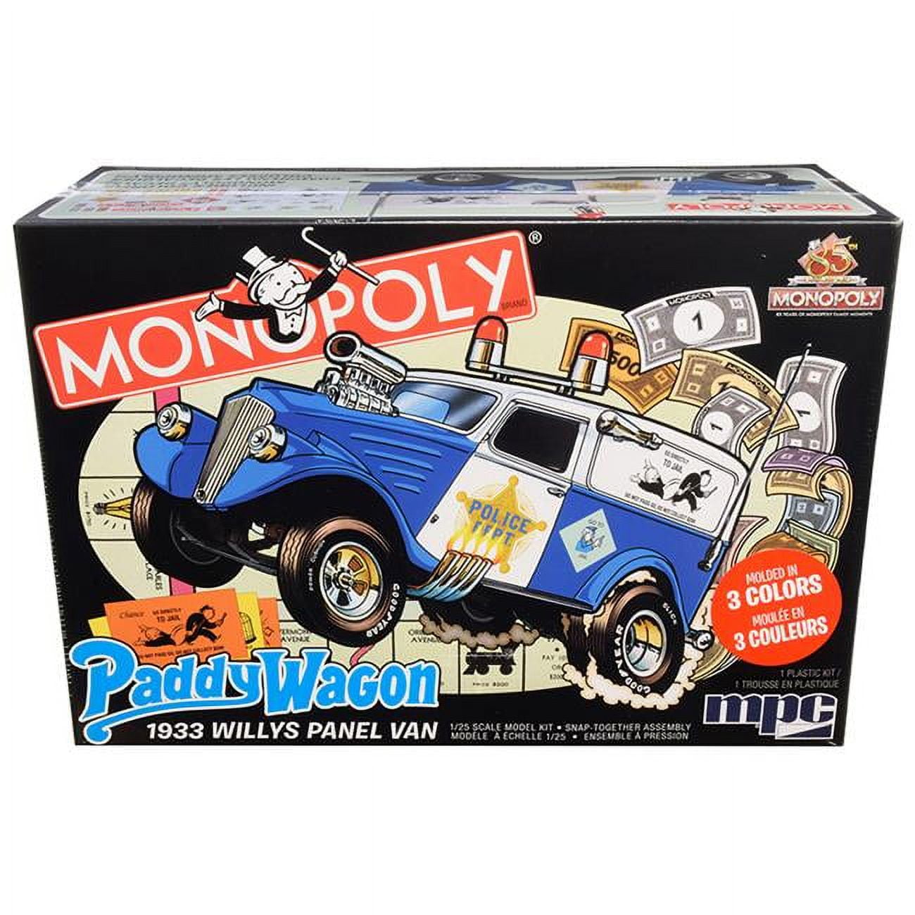 MPC Skill 2 Snap Model Kit 1933 Willys Panel Paddy Wagon Police Van Monopoly 85th Anniversary 1 ...