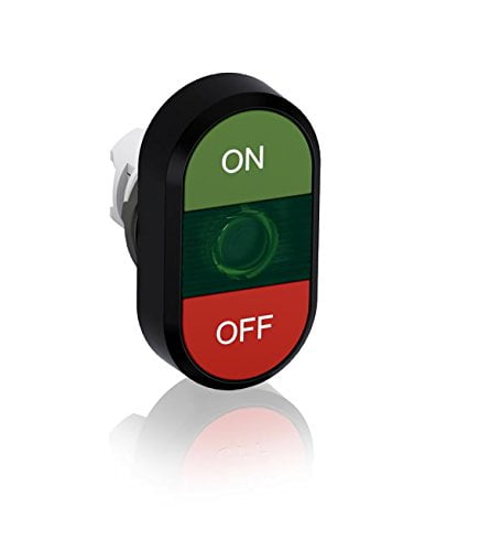, MPD3-11G, Modular Green and red Illuminated Double pushbutton with ON ...