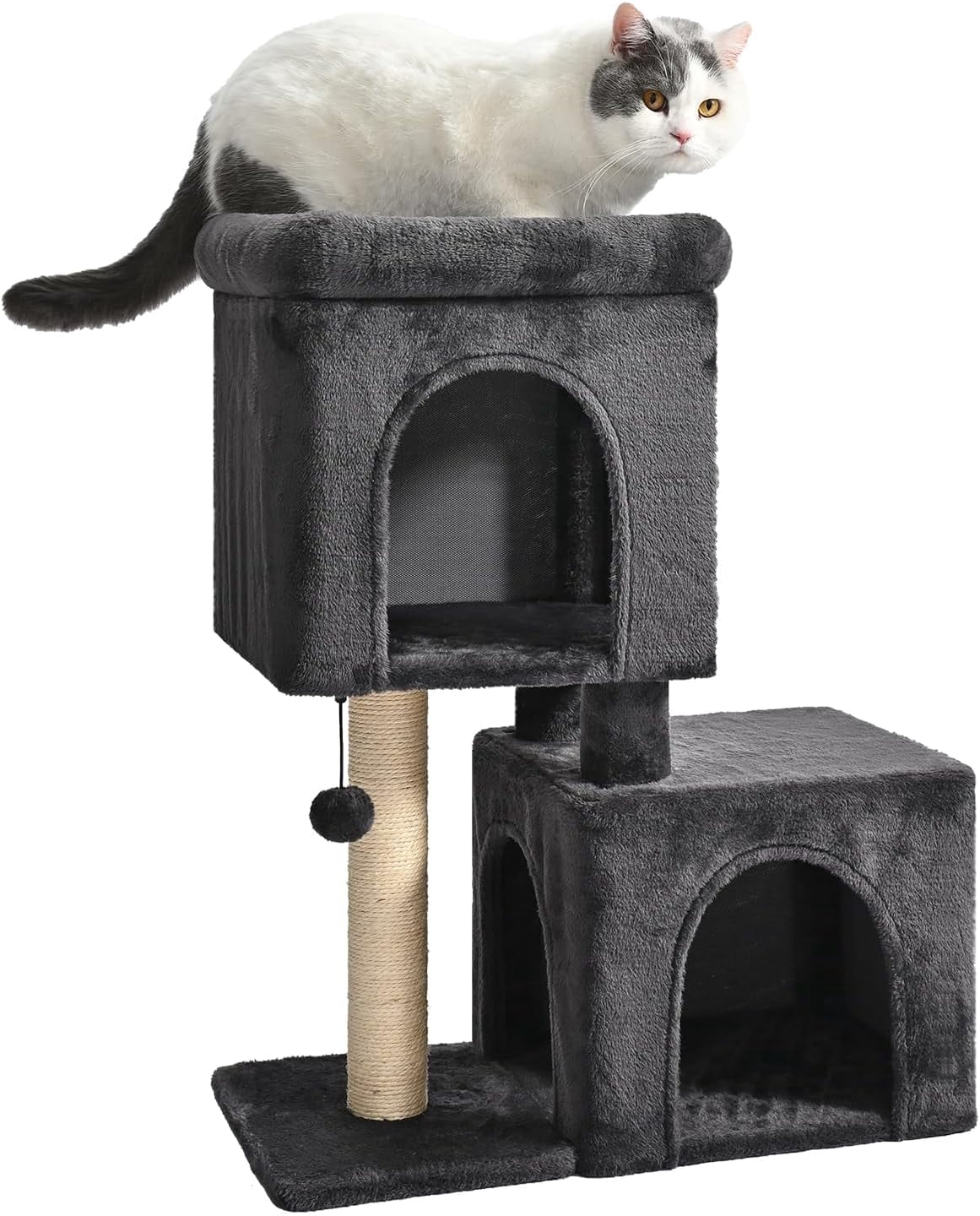 MPJ 30 inch 2 Story Condo Cat Tree with Scratching Posts for Indoor ...