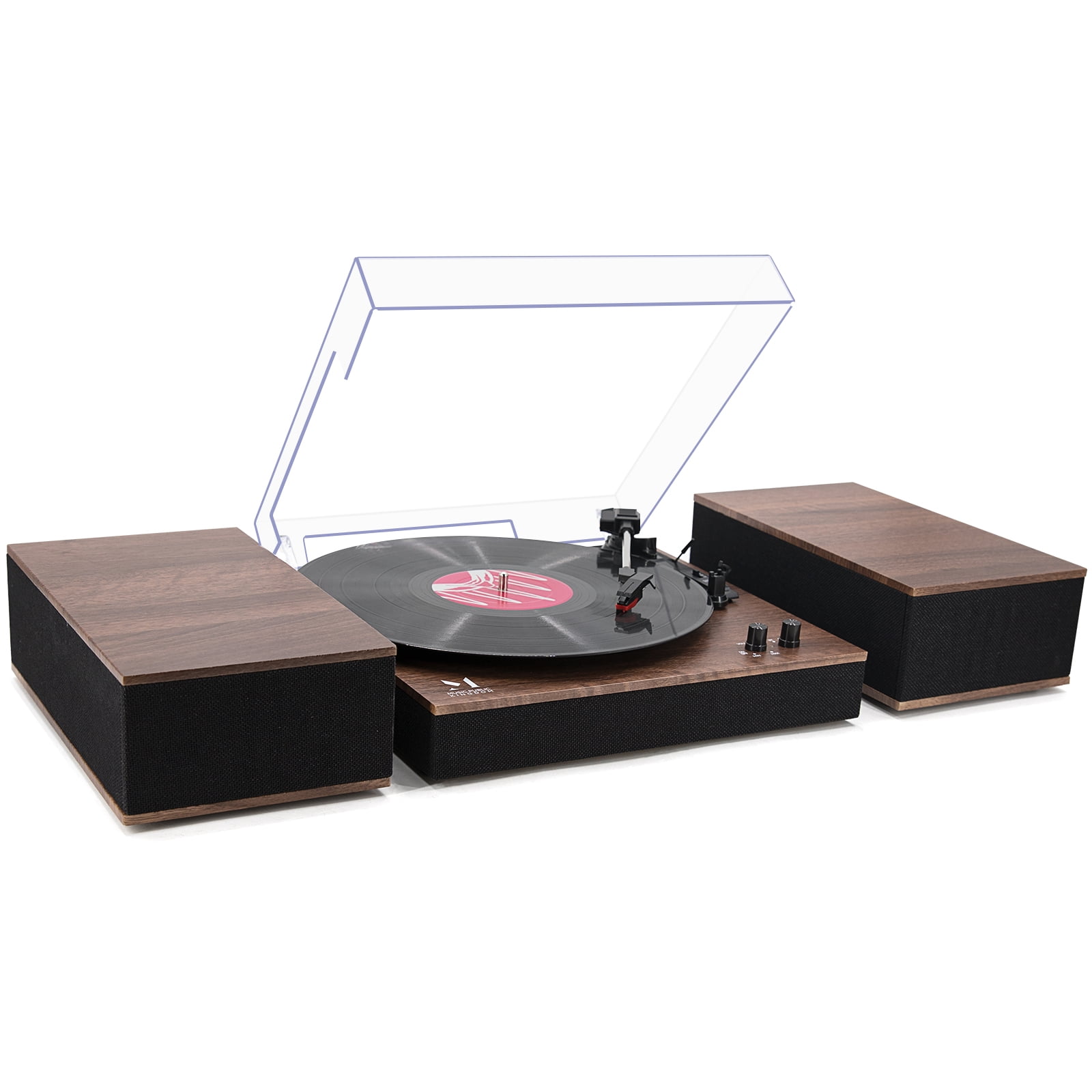MPK 3-Speed Belt-Drive Bluetooth Record Player with Auto-Stop, HiFi ...