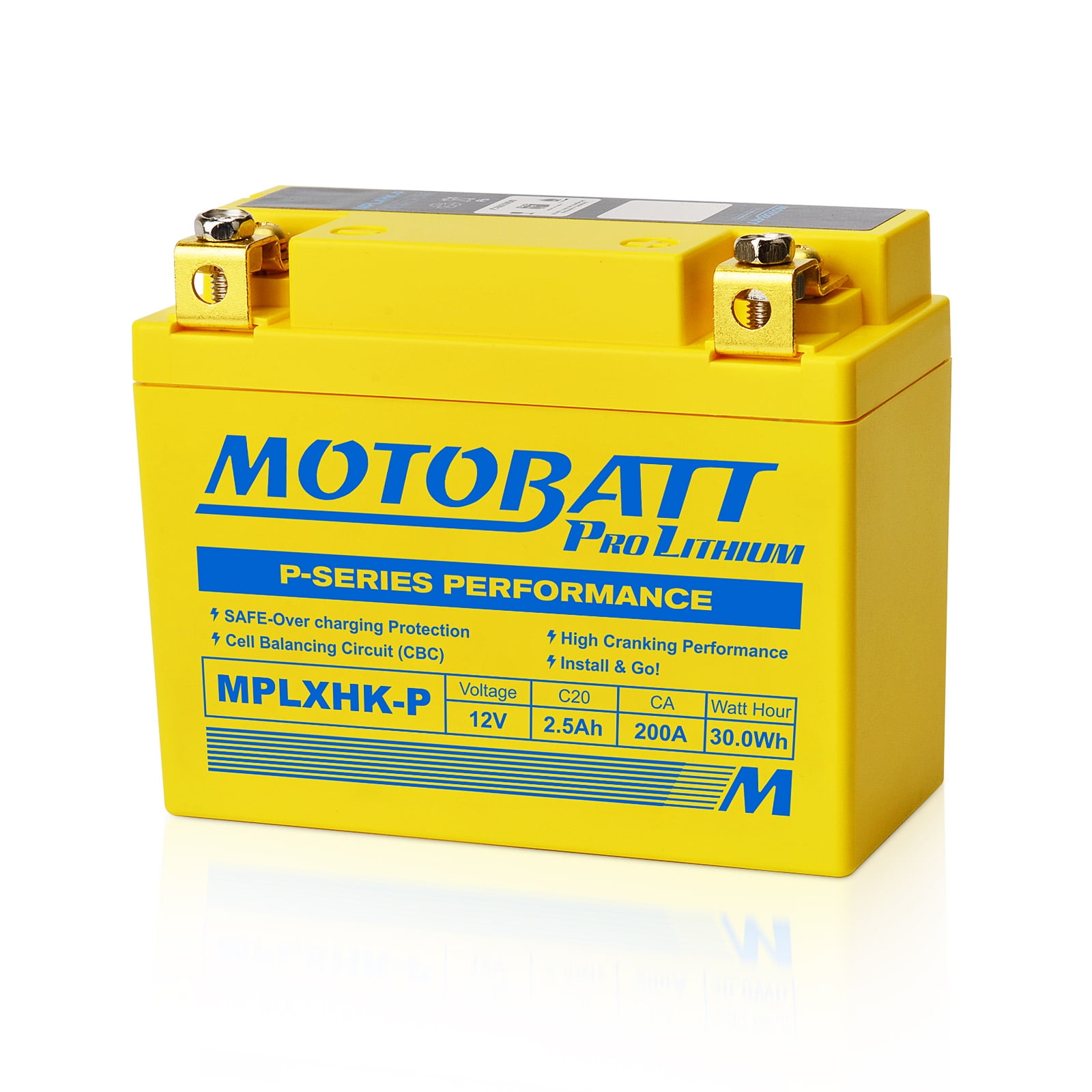 MPLXHK-P Motobatt LifePo4 Lithium Battery Replaces: Kawasaki, Honda ...