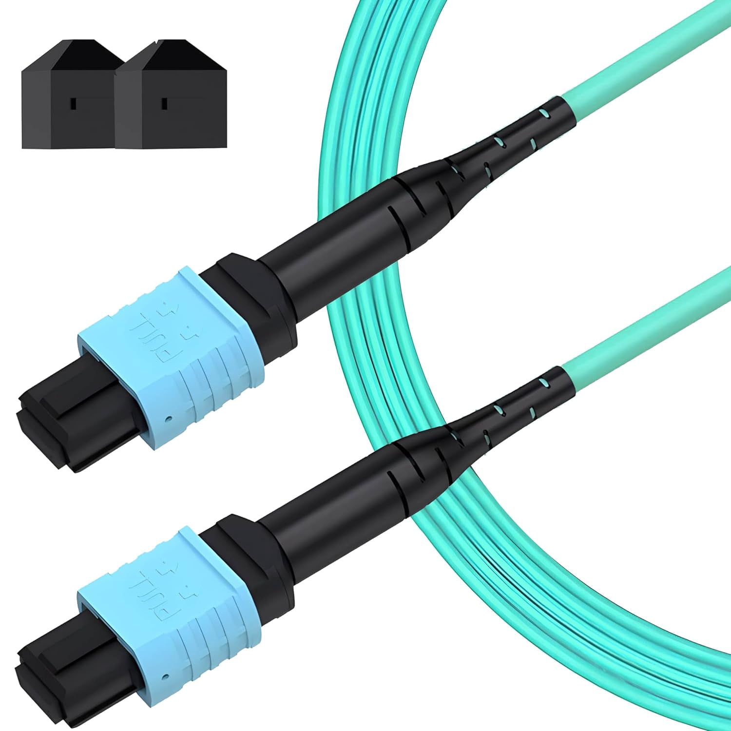 MPO to MPO Fiber Cable 1M/3.3ft, 12 Core OM3 Multimode, 40GbE/40GBASE ...