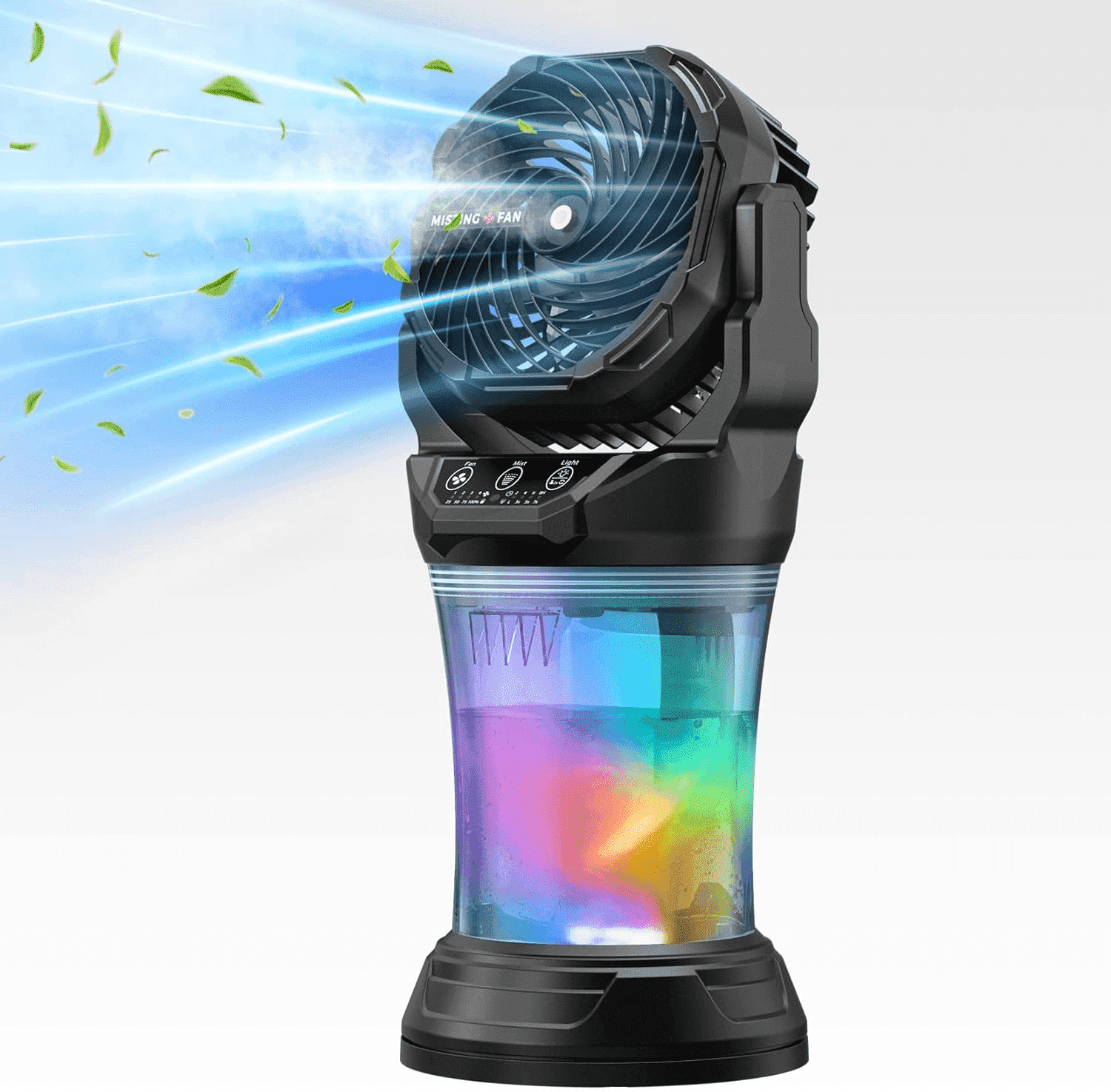 Misting Fan Portable,Rechargeable Misting Fan With Remote,Portable Mist ...