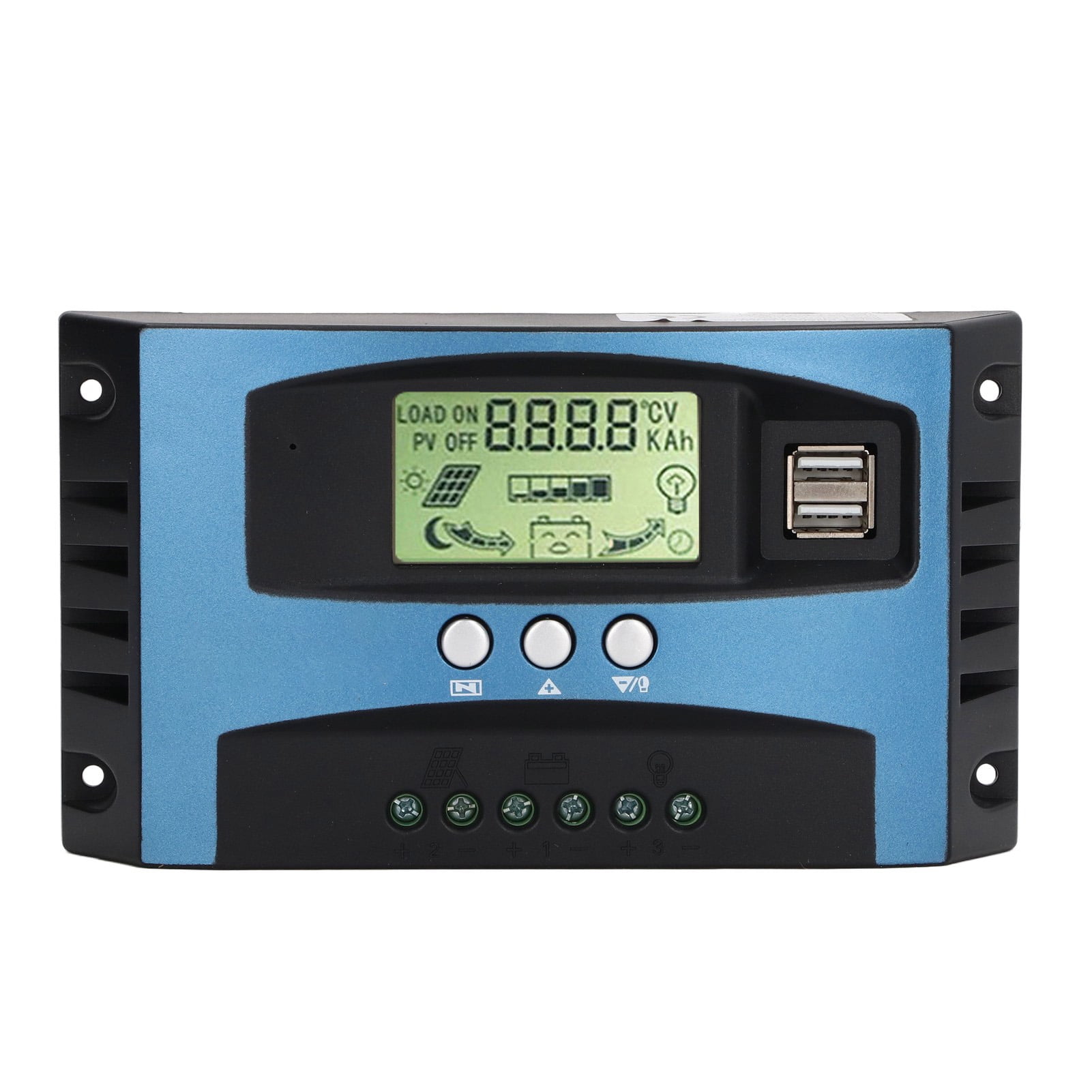 MPPT Solar Charge Controller, 12V 24V Auto Identification, LCD Display, Dual USB Output ...