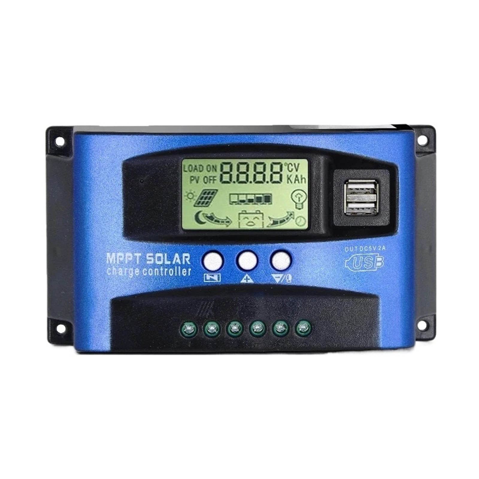 MPPT Solar Charge Controller 30A 40A 50A 60A 100A Dual USB LCD Display ...
