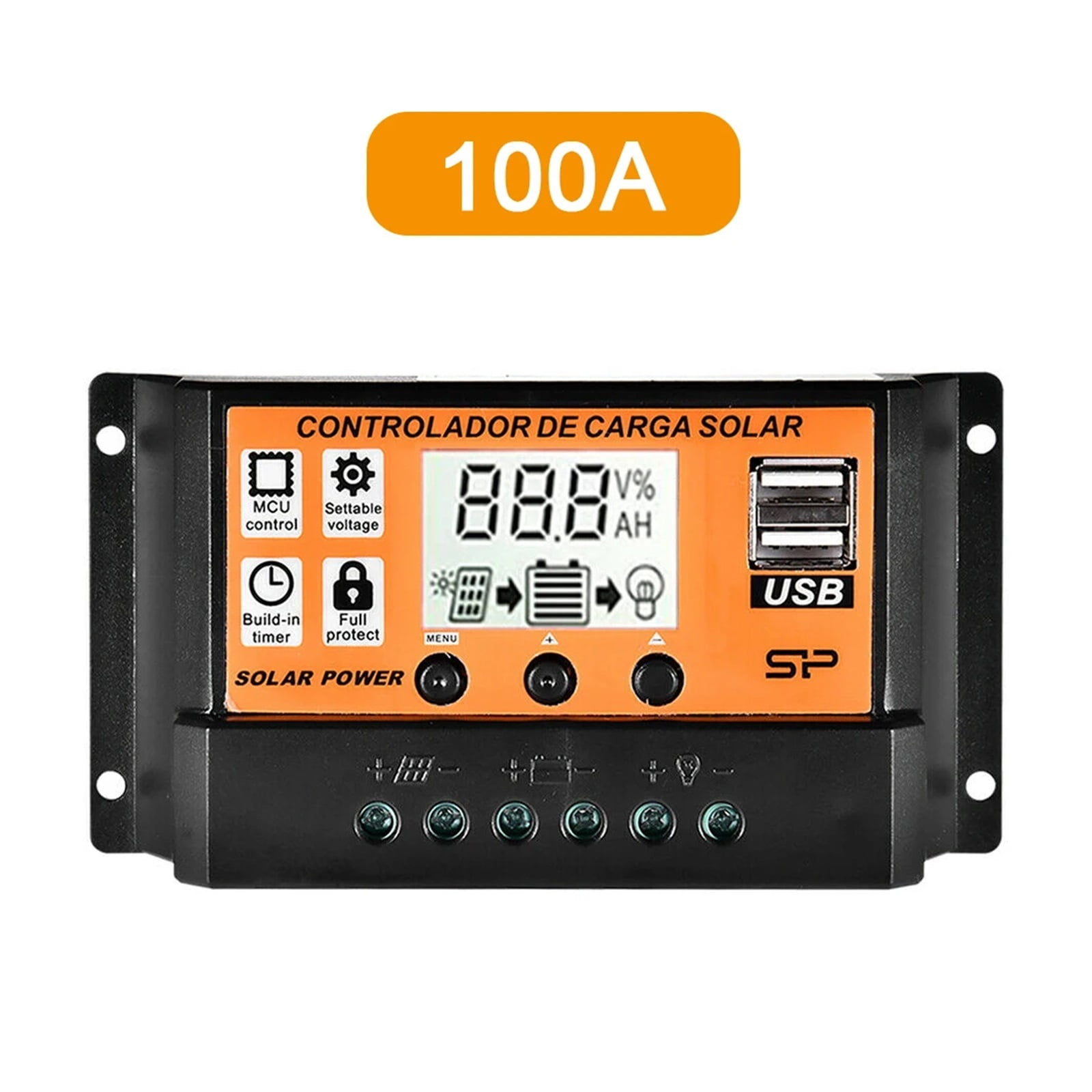 MPPT Solar Charge Controller 30A 50A 100A Solar Controller Solar Panel Battery Regulator Dual ...