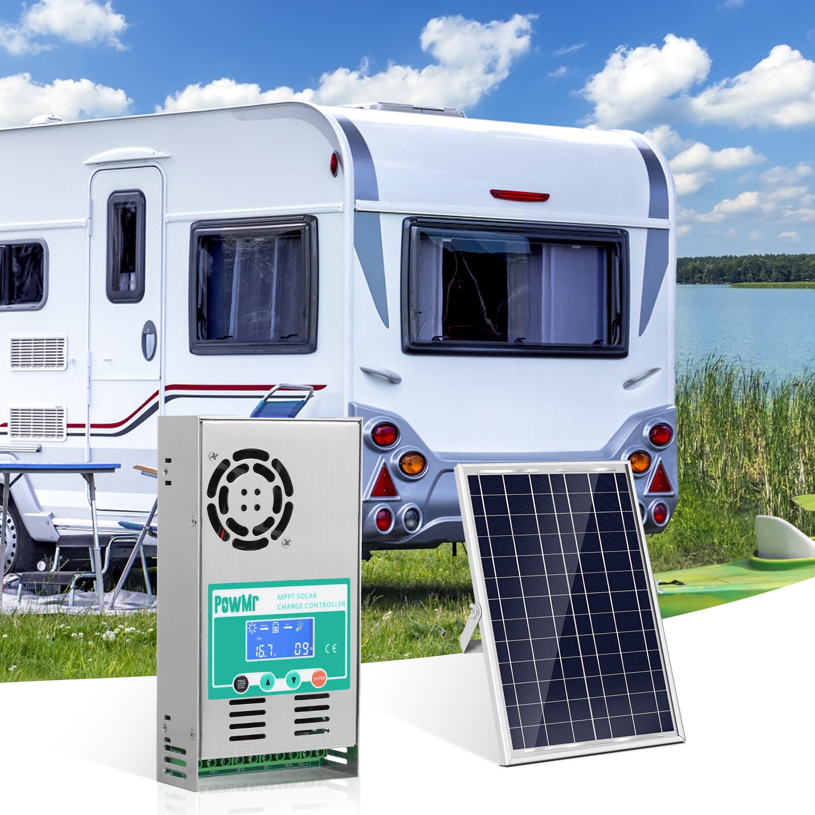 MPPT Solar Charge Controller 60A 12V 24V 36V 48V Battery System Auto,Max Input 150V PV Solar ...