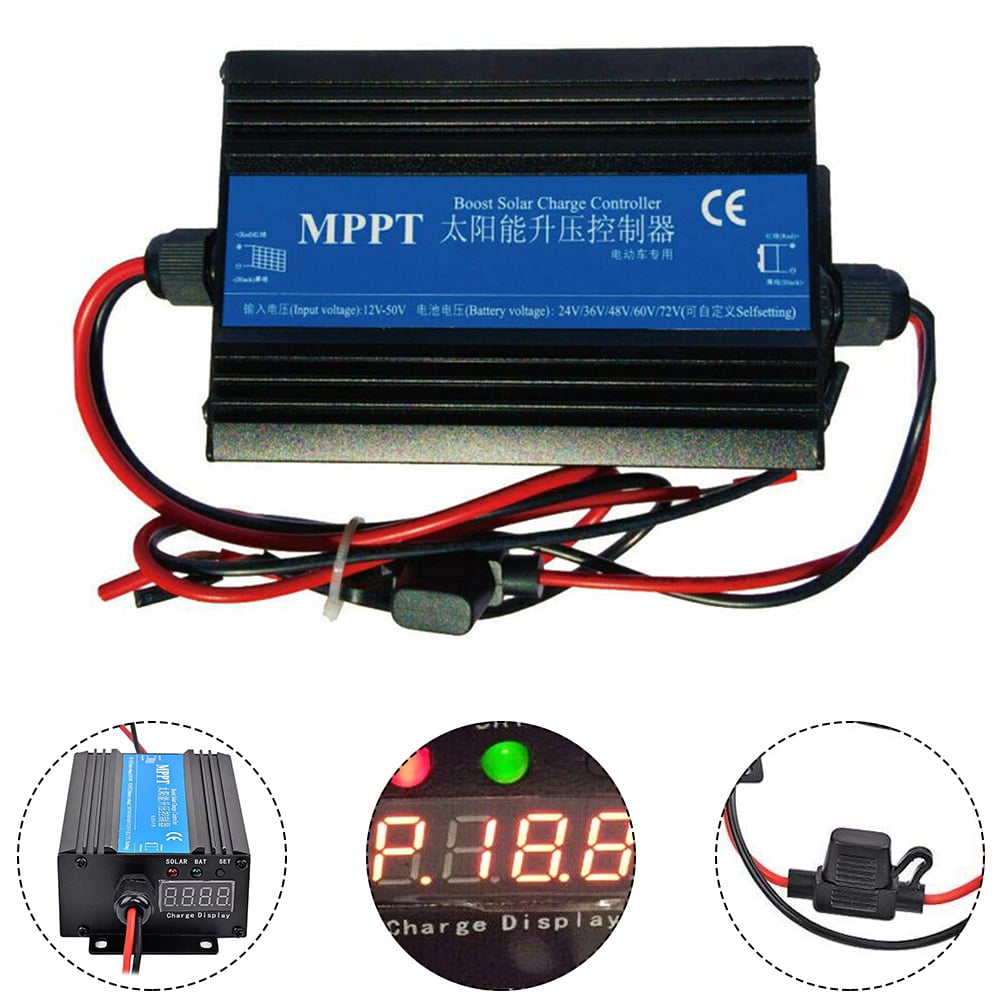 MPPT Solar Charge Controller with LED Display for 24-72V Systems ...
