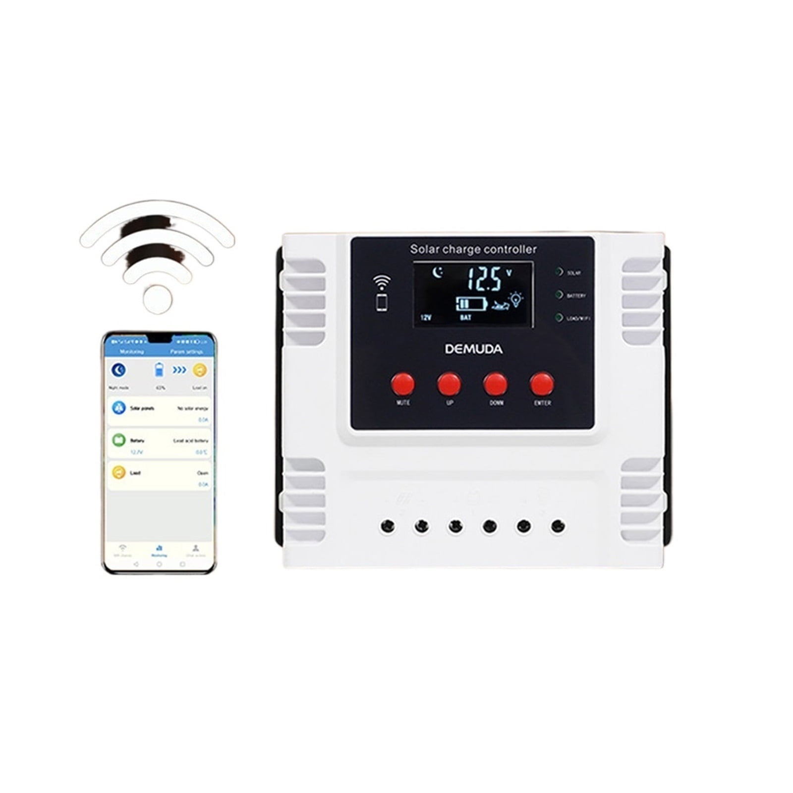 MPPT Solar Charges Controller Mobilephone App Control 20/30/40/50/60A ...