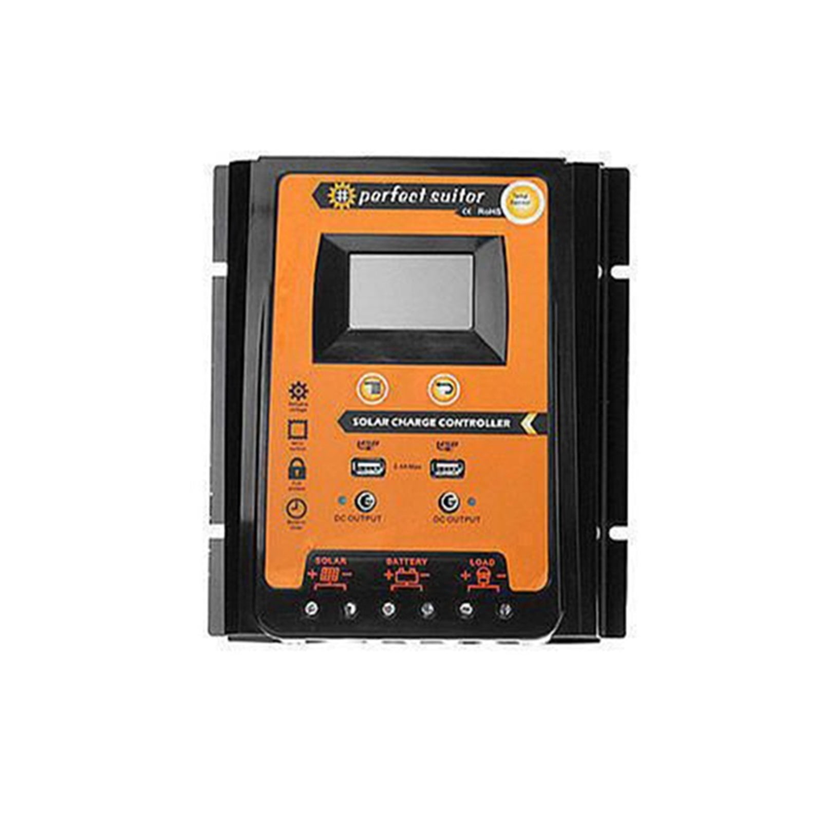 MPPT Solar Panel Charge Controller With Battery Regulator-Dual-USB 30/50/70A Load Over Current ...