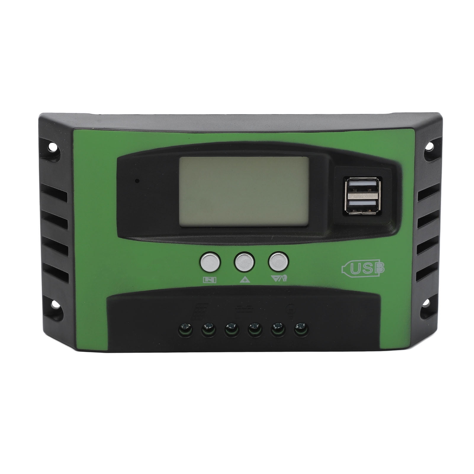 MPPT Solar Panel Controller with Dual USB Ports LCD Display Automotive Solar Charge Regulator ...