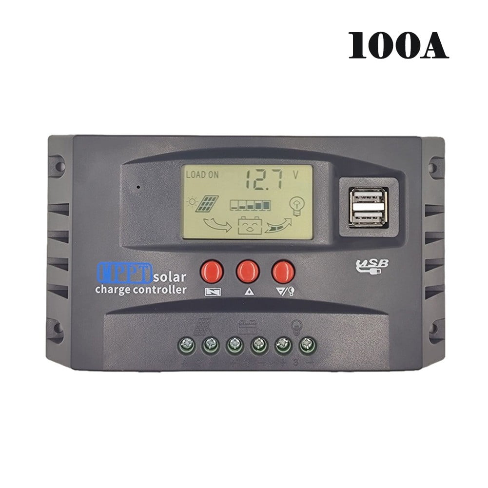 MPPT Solar Panel Regulator Battery Charge Controller 12V/24V LCD ...