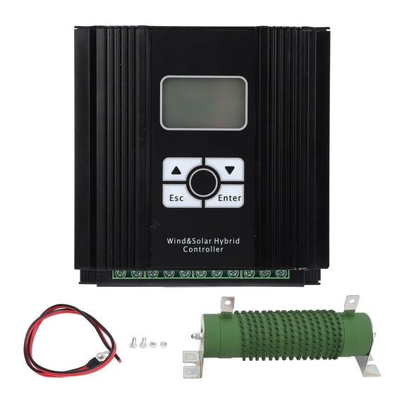 MPPT Wind Solar Charge Controller, 800W, 12V/24V, LCD Monitor ...