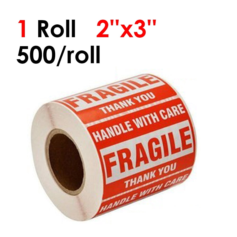 MPRT 1 Roll 2" x 3" Fragile Stickers, Handle With Care Thank You Label ...