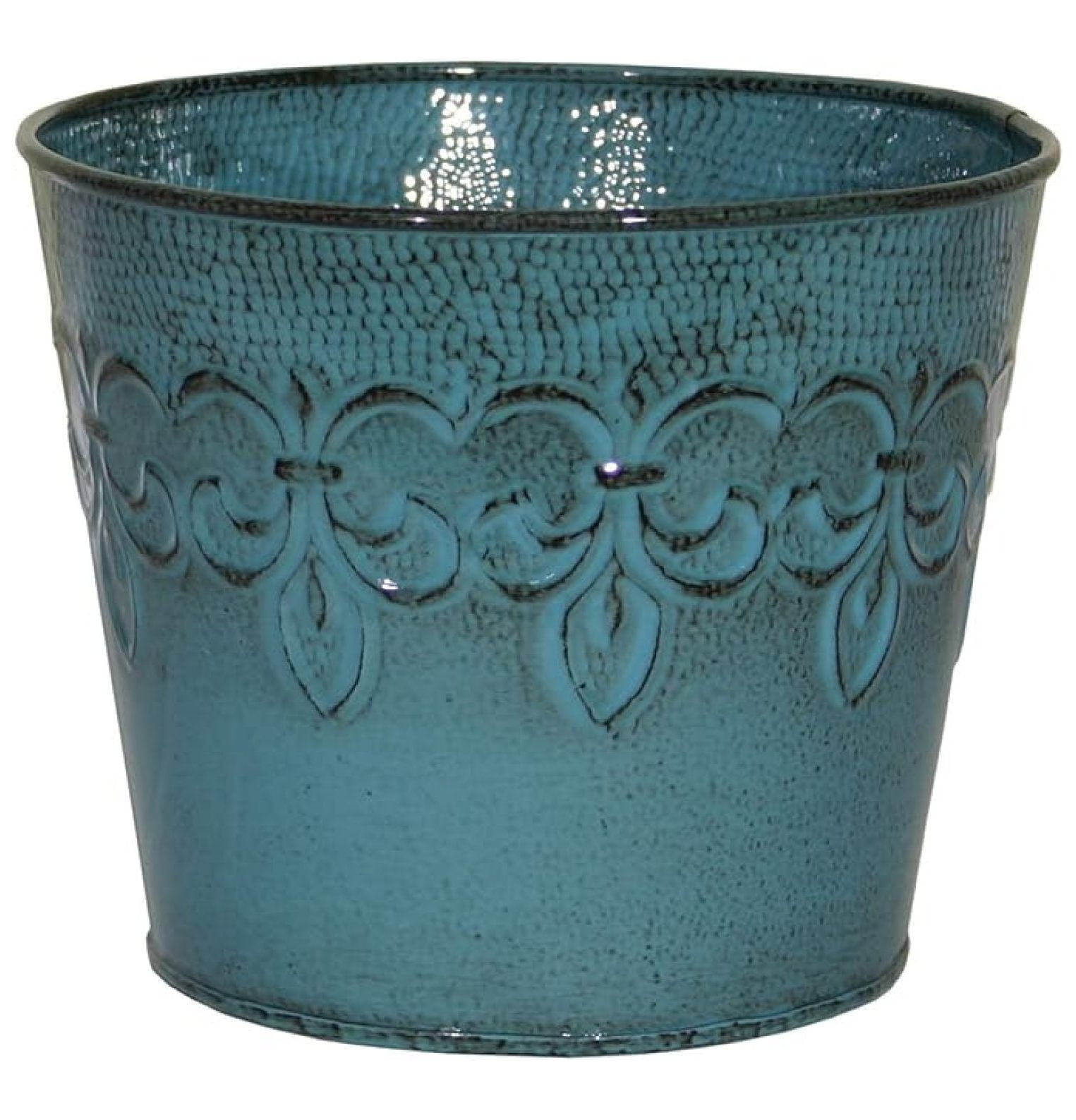 MPT01887 Fluer De Lis Series Metal Planter Flower Pot, 4", Color Surf ...