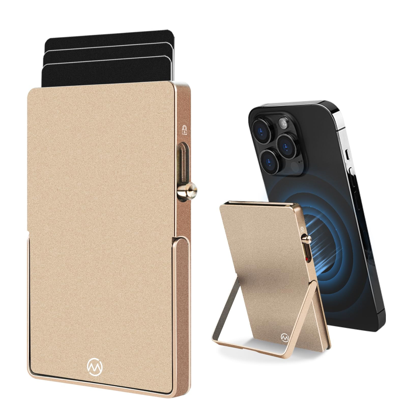 MPVWALT Magnetic Wallet for Magsafe Wallet with Adjustable Stand,Ultra ...