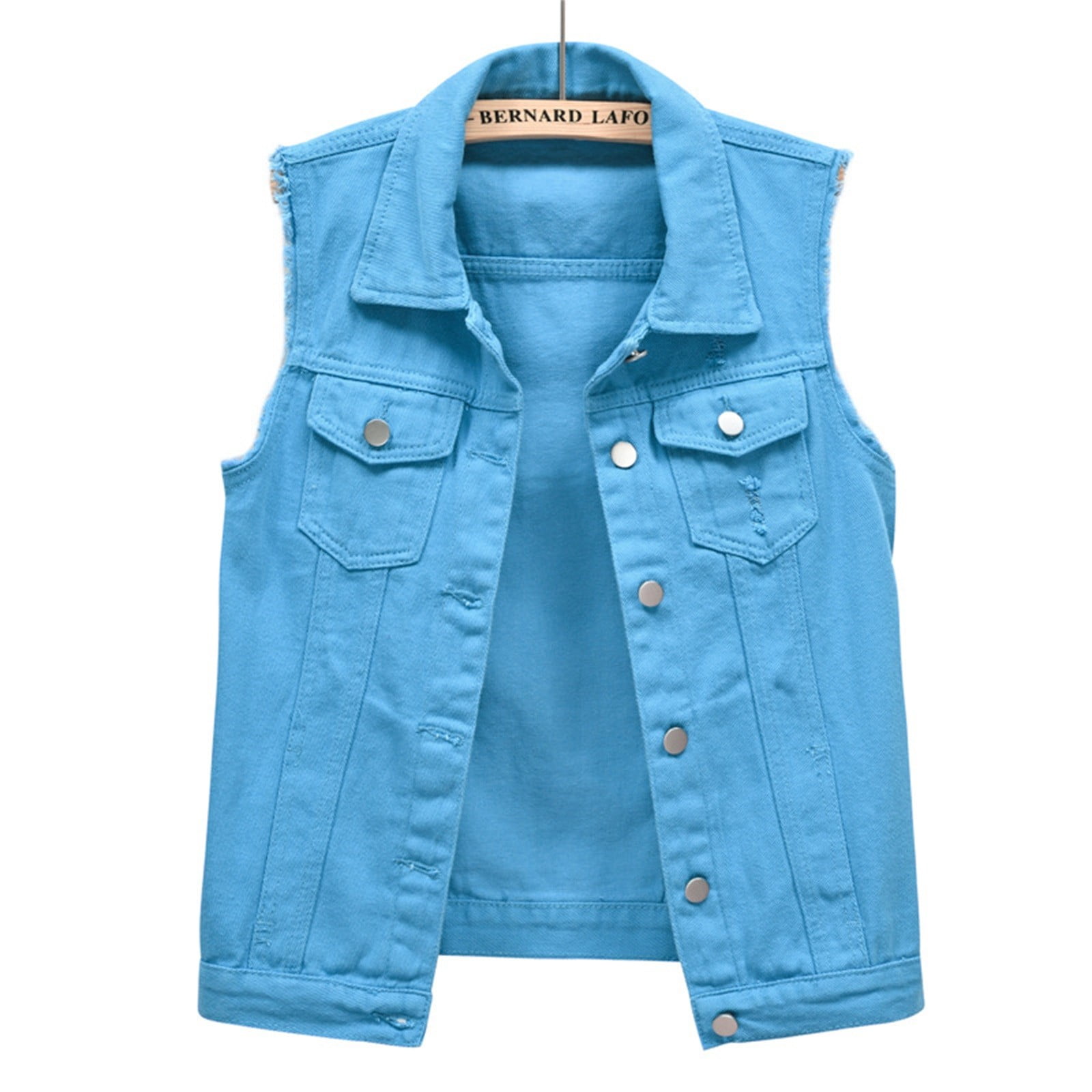 MPWEGNP Multi Color Denim Vest Female Short Spring And Summer Slim Thin ...