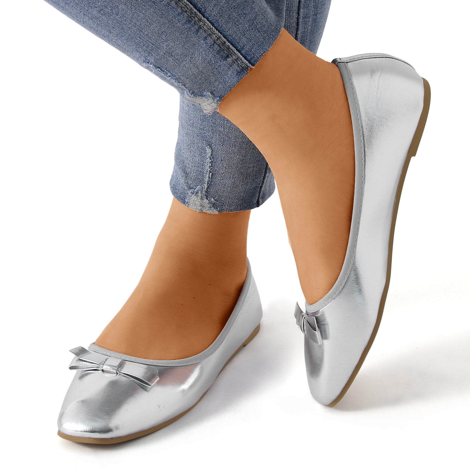 MPWEGNP Women Soft Sole Square Toe Flats Women's Slip on Shoes Loafers ...