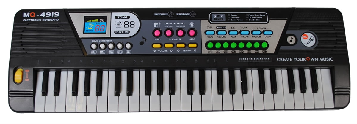 MQ-4919 49 Key Childs Toy Mini Electronic Keyboard - Music Workstation ...