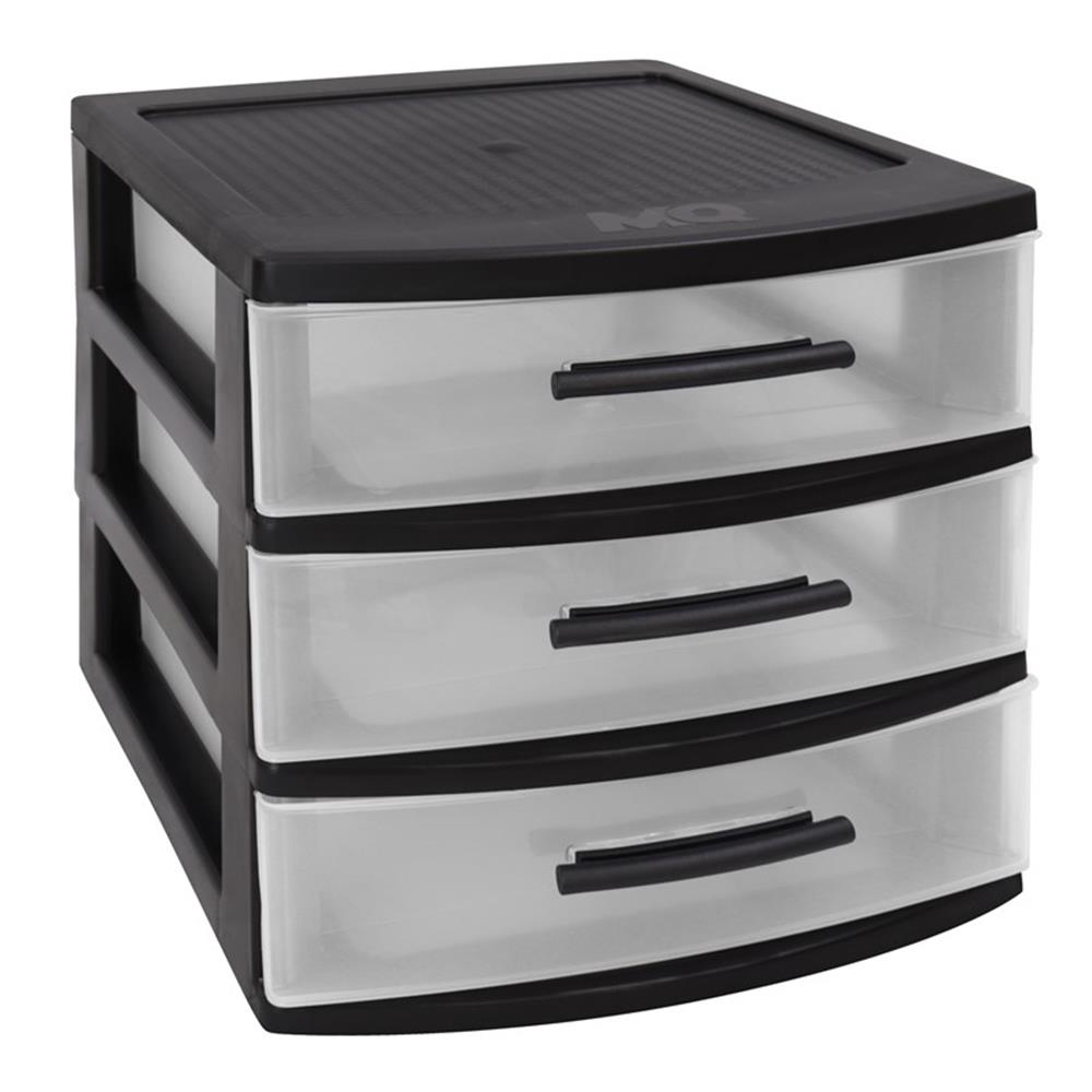 MQ Eclypse 3-Drawer Plastic Storage Unit, Black - Walmart.com