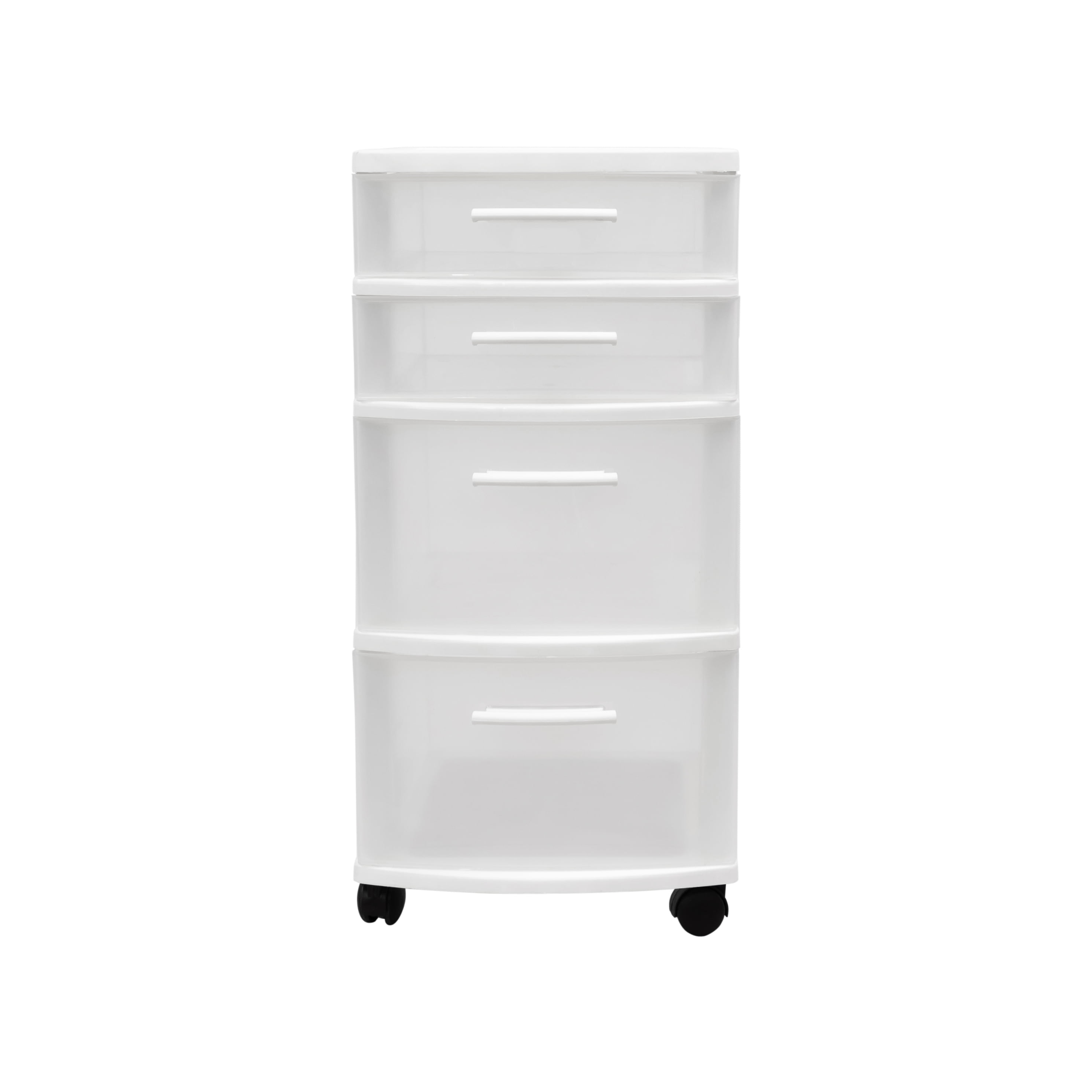 MQ Eclypse 4-Drawer Rolling Storage Cart in White - Walmart.com