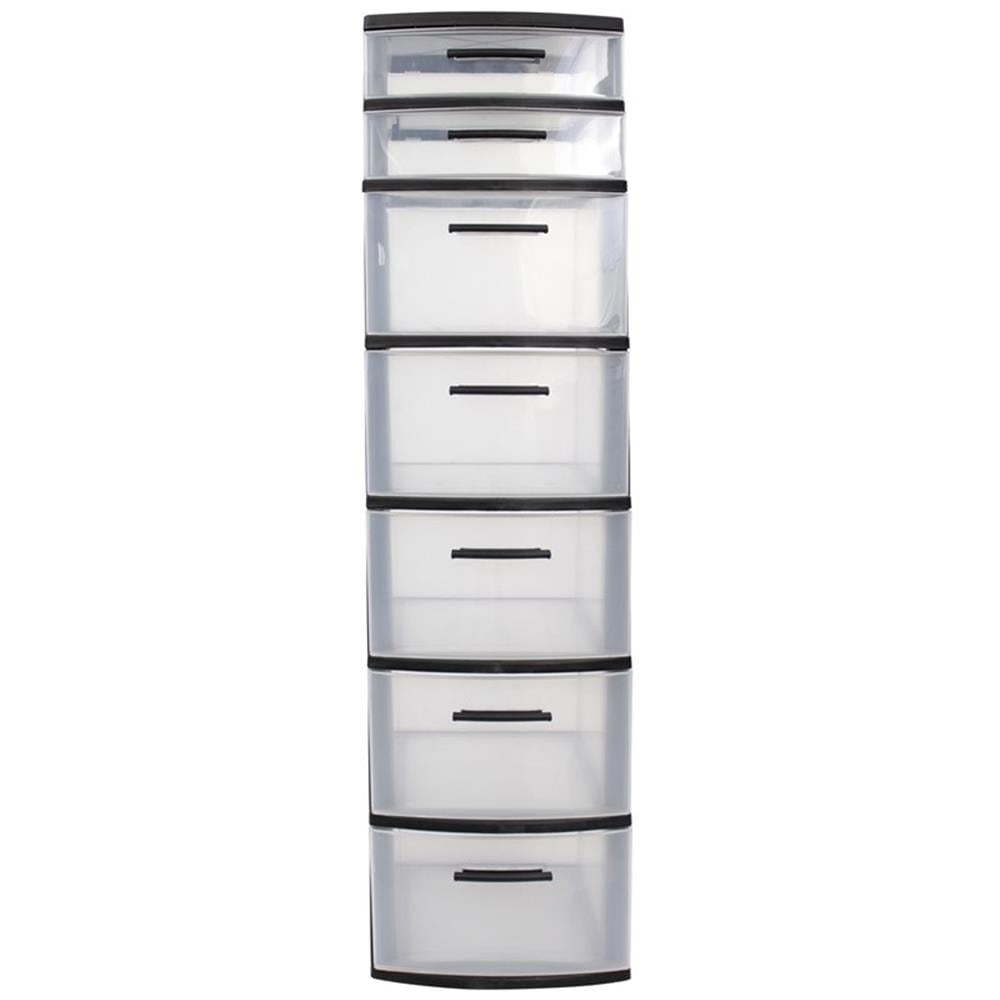 MQ Eclypse 7-Drawer Plastic Storage Unit, Black - Walmart.com