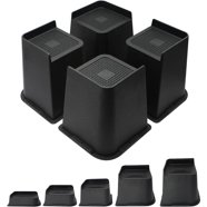 Mainstays Black Plastic Bed Risers, Raise Your Bed to Create Storage ...