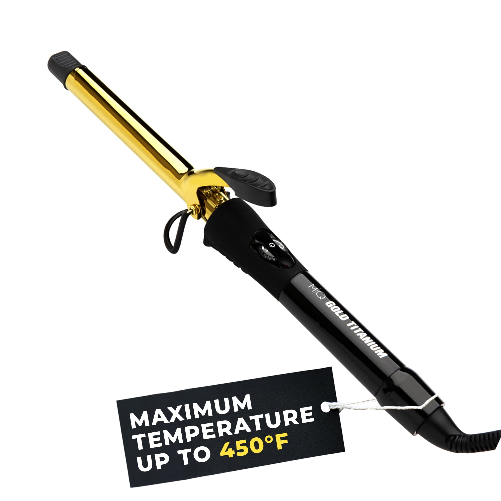 MQ Hair Professional Curling Iron with Clamp Bivolt Curls & Waves ...