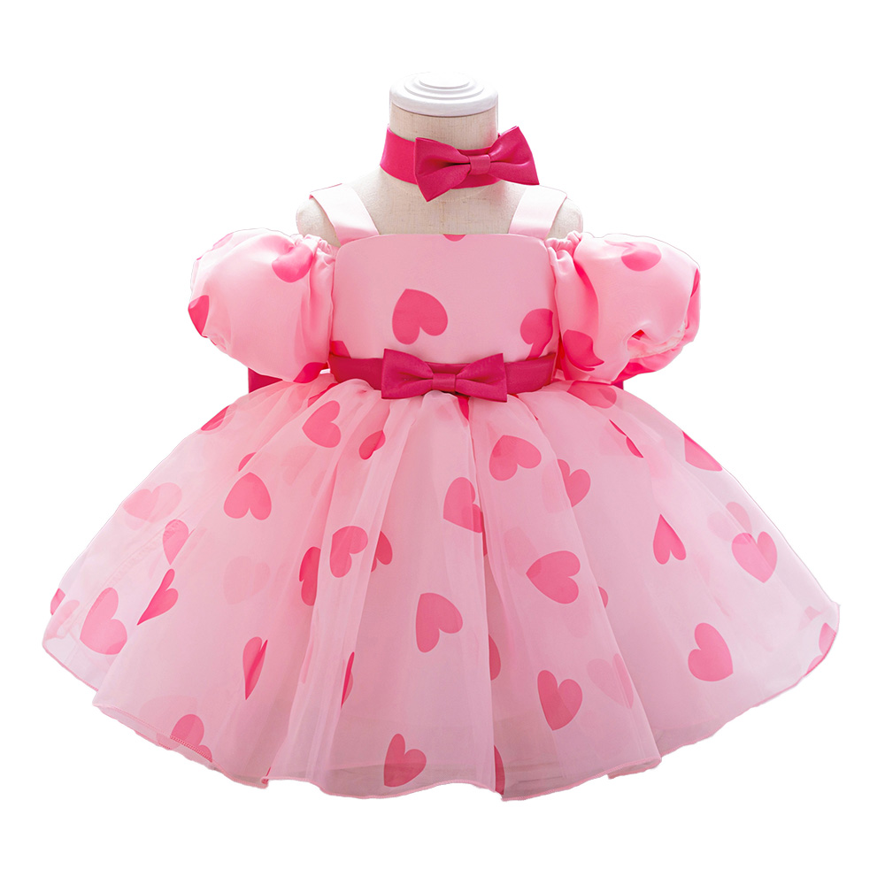 miqiaikids Big Bow Girl Party Dress Elegant Fluffy Birthday Princess ...