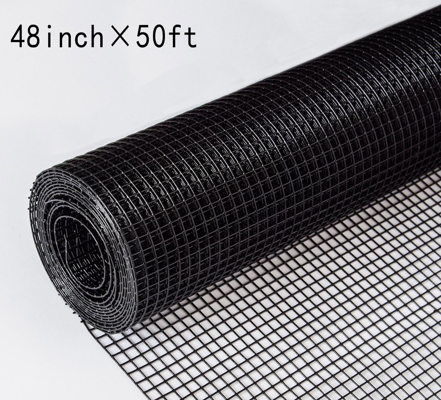 MQINGHOS Hardware Cloth 1/2 inch 48inx50ft Black, 19 Gauge Chicken Coop ...
