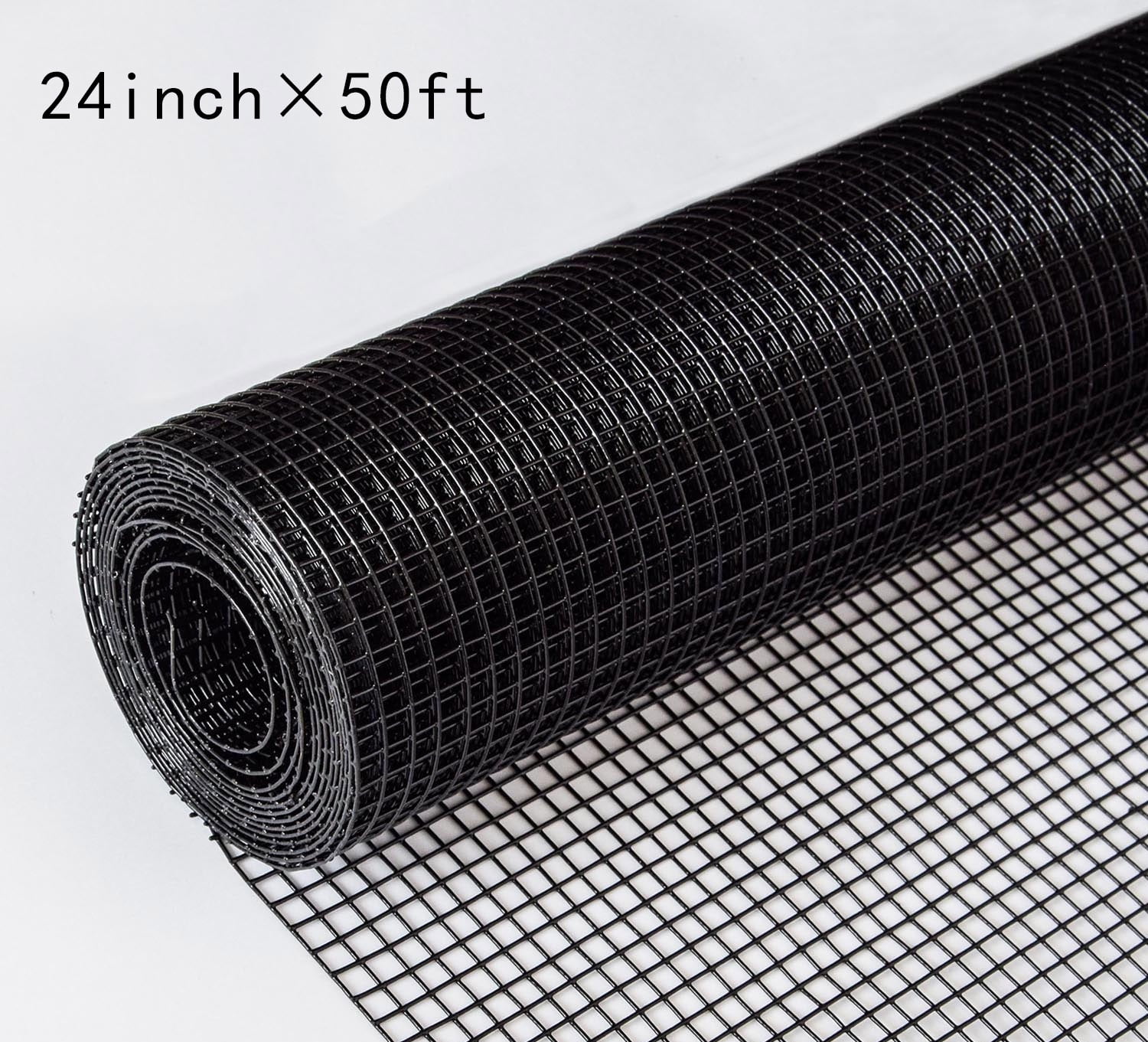 MQINGHOS Hardware Cloth 1/4 inch 24inx50ft Black, 21 Gauge Chicken Coop ...