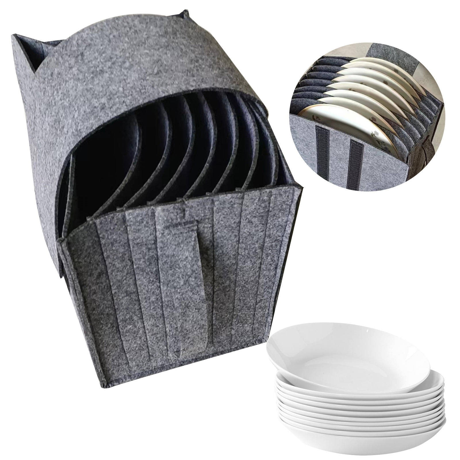 MQKT Felt Plate Holder Felt Cup Holder With Double Handle RV Plate And ...