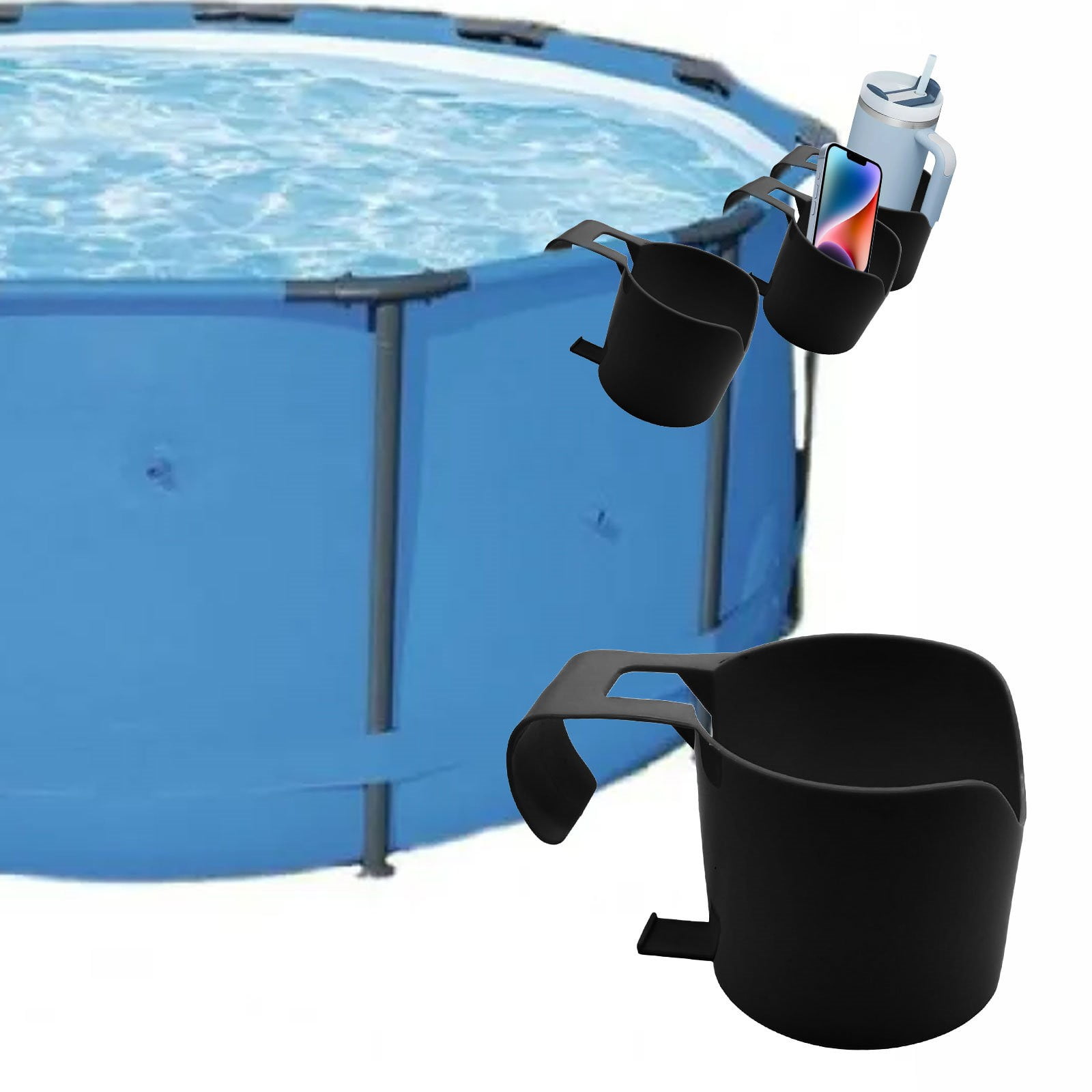 MQKT Pool Cup Holders,Poolside Cup Holder for Above Ground Pools Less ...