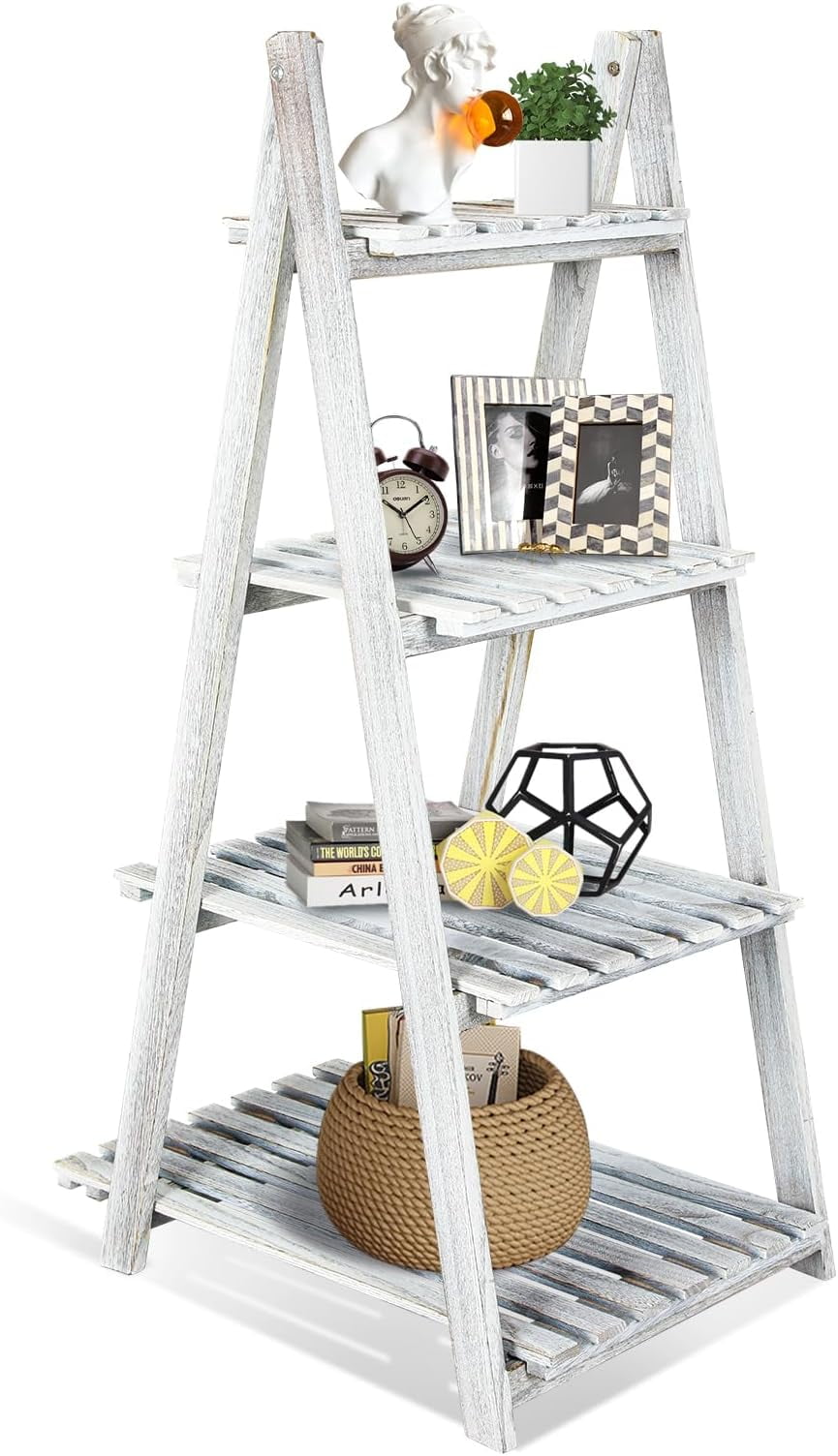MQLIFEBOOM 5 Tier Ladder Living Room Ladder Bookshelf Home Office ...